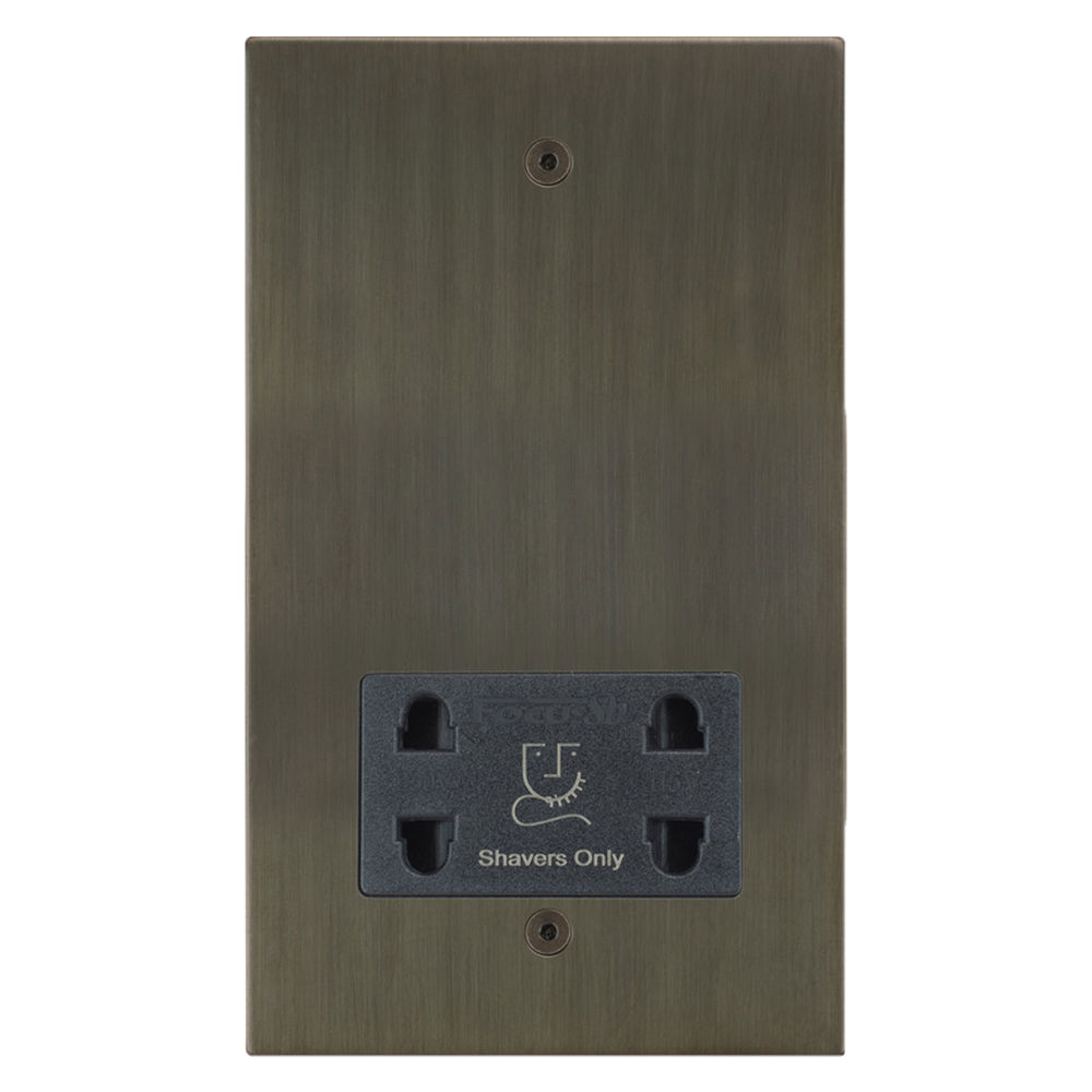 Horizon Square Shaver Socket 1 gang Jordan Bronze | Mr Resistor Lighting