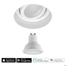 Trimless Round Fire Rated Fixed Clear Glass Downlight IP55 GU10 240V ...