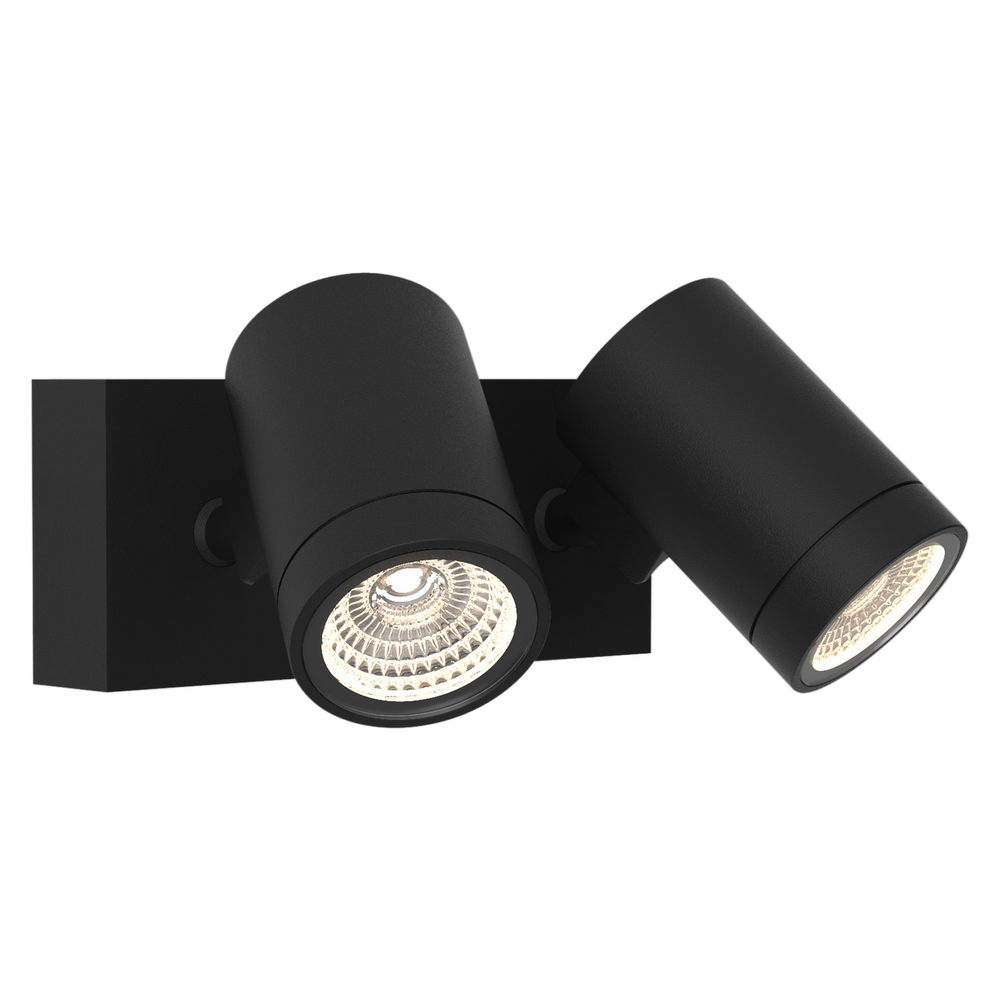 Bayville Twin Spot IP65 240V 16.4W Textured Black | Mr Resistor Lighting