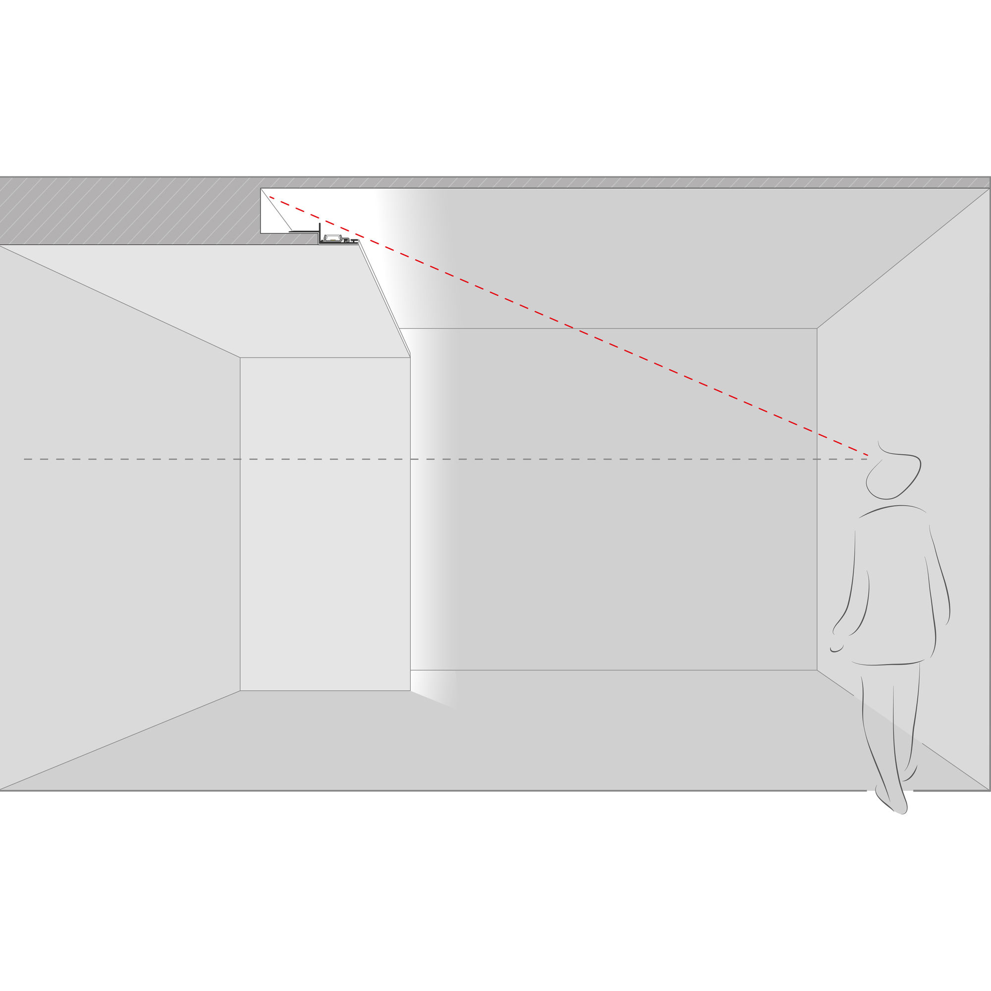 NISA-KRA Shadow Gap Extrusion Profile Aluminium 3m | Mr Resistor Lighting