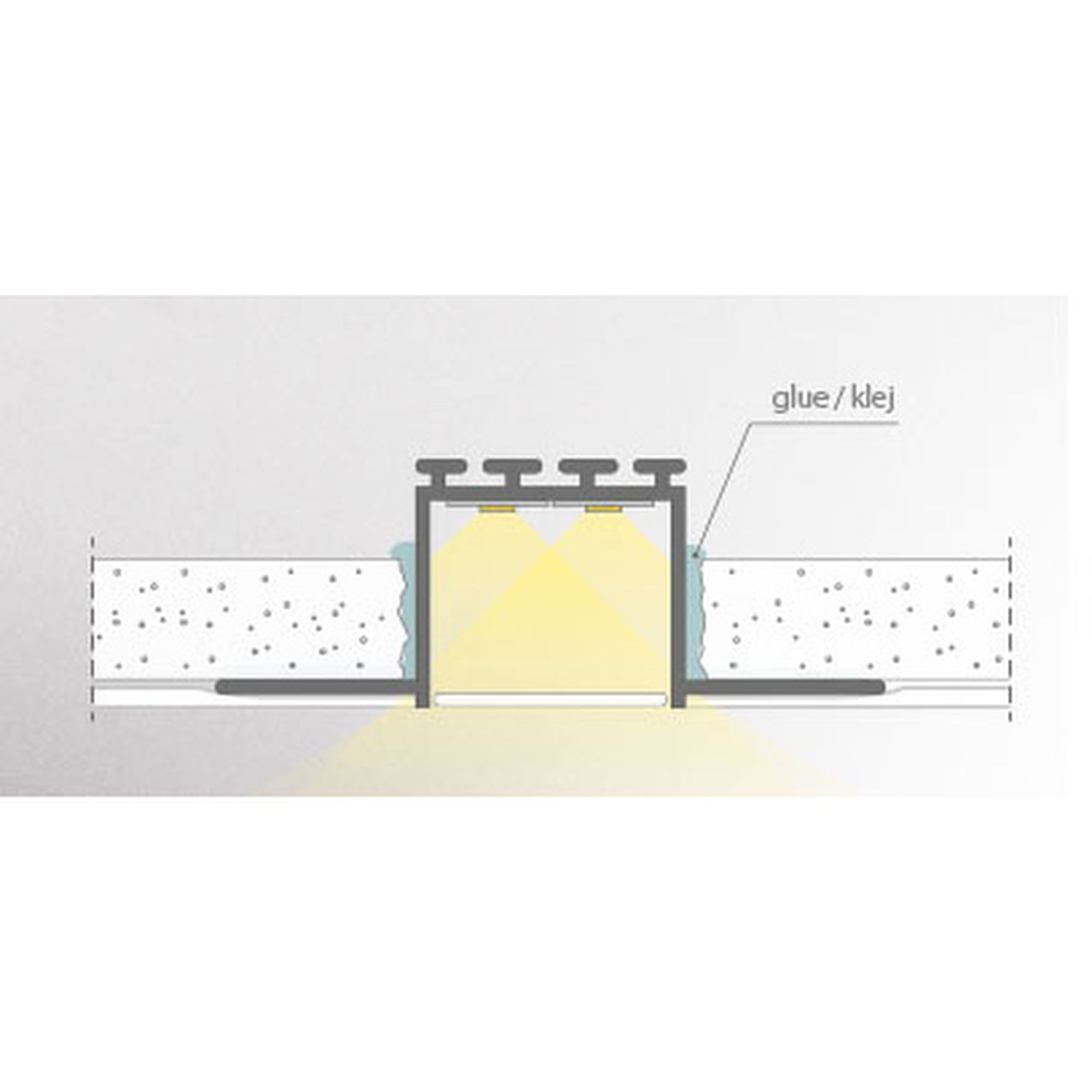 Kozel Trimless Recessed Extrusion Profile Aluminium 3000mm | Mr ...