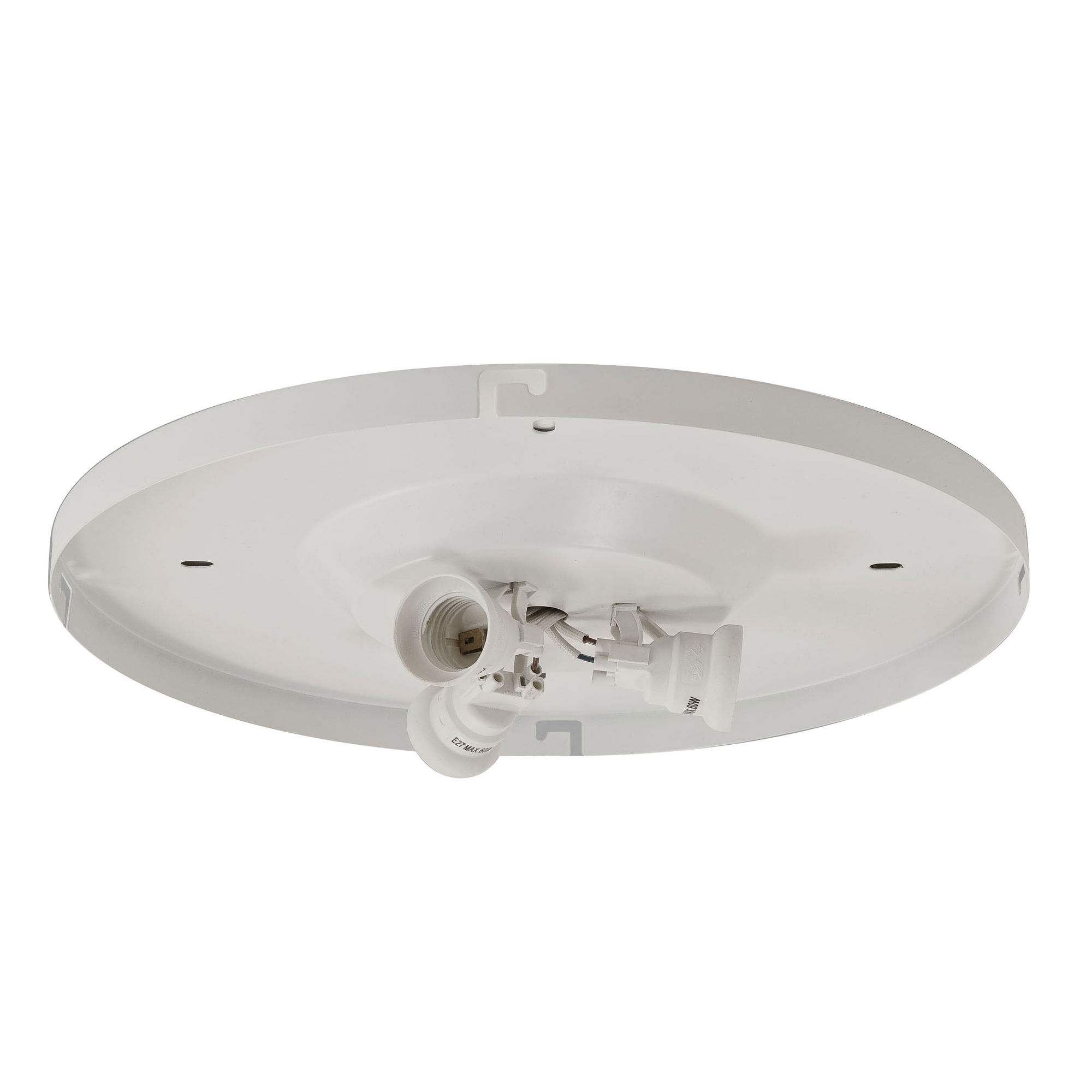 Bevel Three Way Ceiling Plate 3 x 60W White | Mr Resistor Lighting