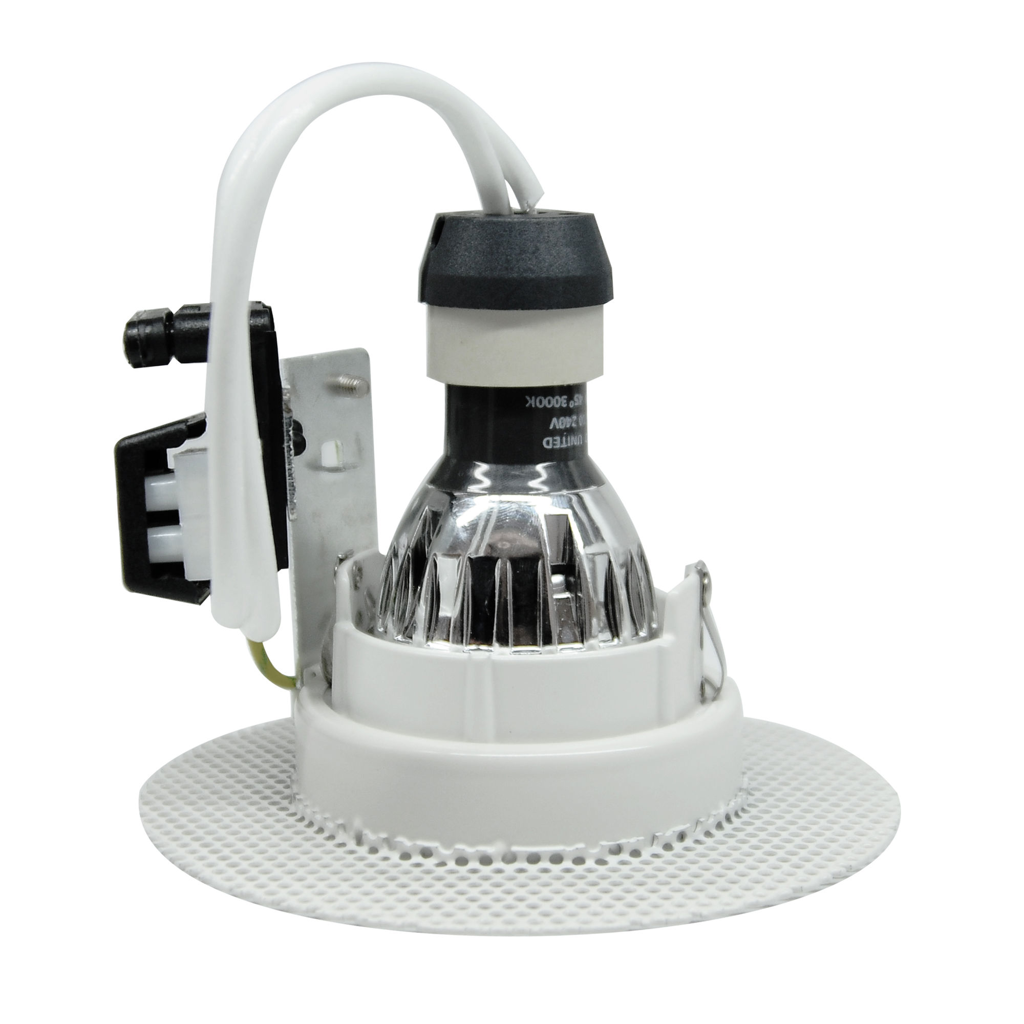 White Trimless Round Adjustable Downlight LED GU10 (3000K) 5W (=50W) 35 ...