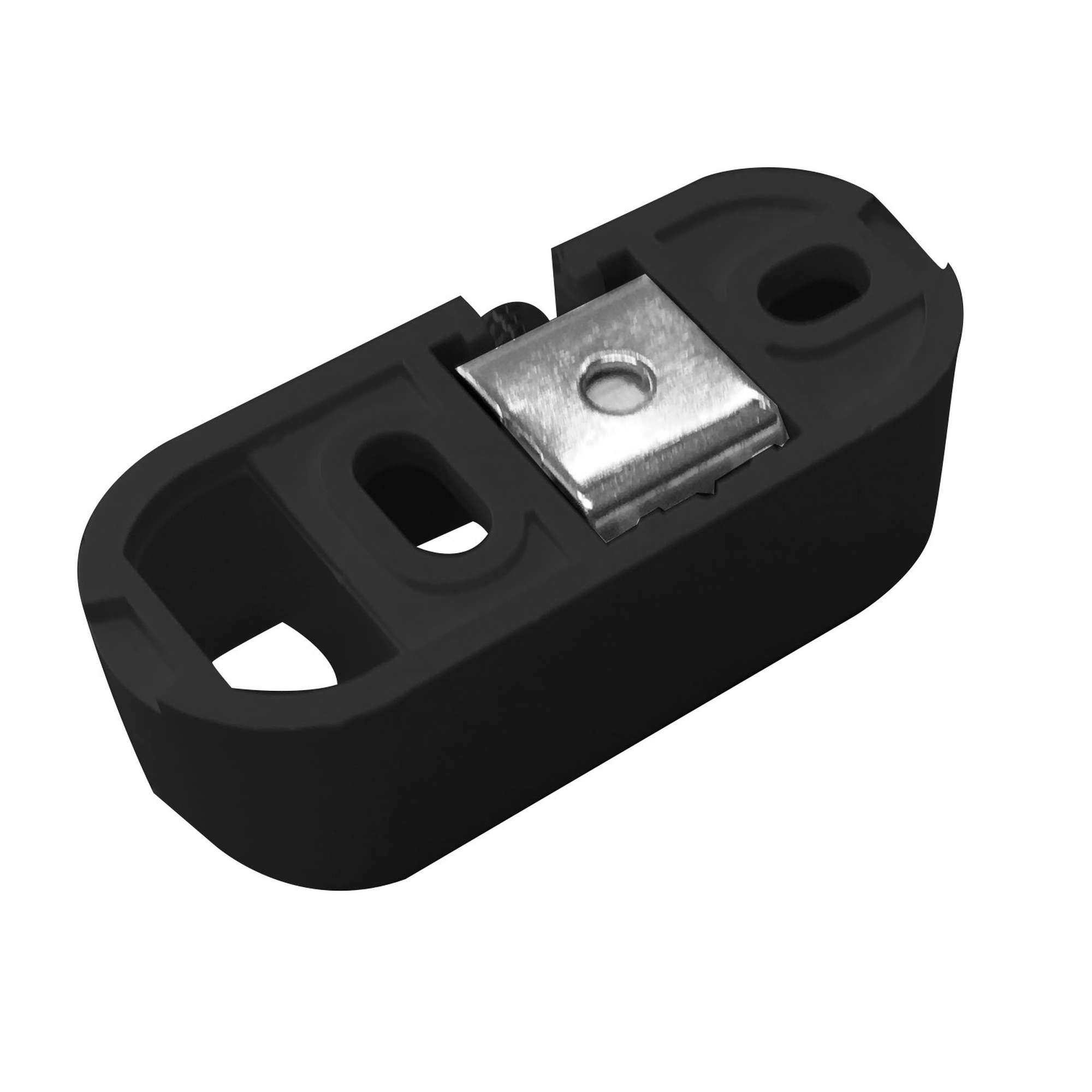Single Circuit Track Ceiling Mount Clip Black | Mr Resistor Lighting