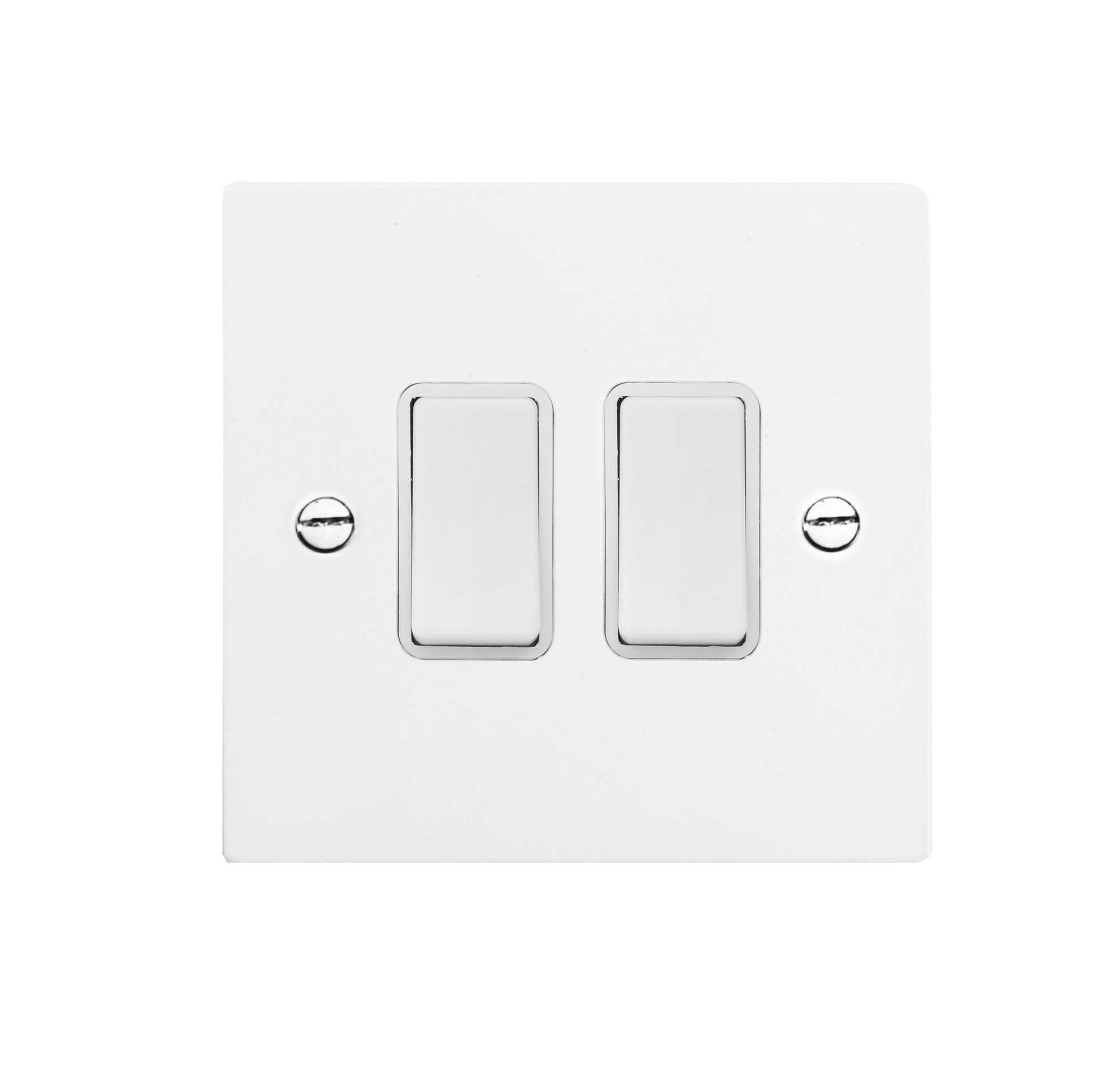 Rocker White Switch 2 gang retractive rocker switch 20 amp 2 way Satin ...