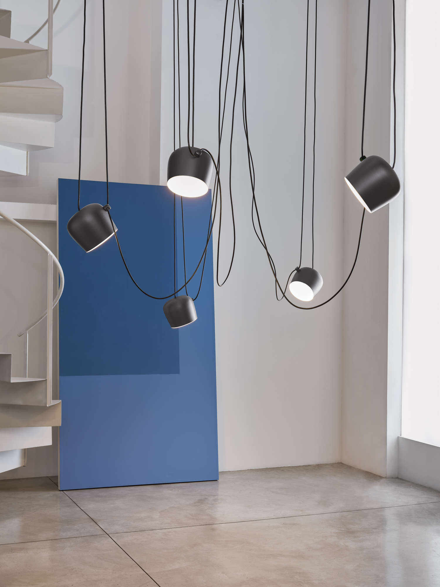 Aim Pendant Light Blue steel anodized 12W | Mr Resistor Lighting
