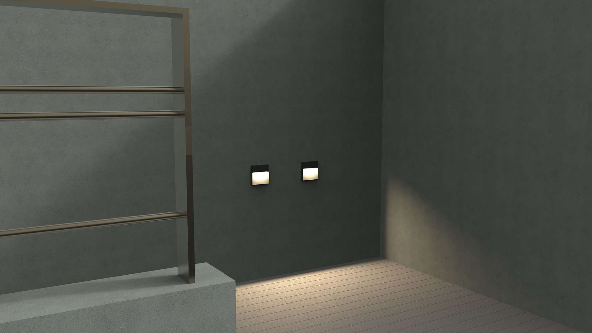 Slight Surface Square Wide Wall Light 240V Black 3000K Warm White | Mr ...