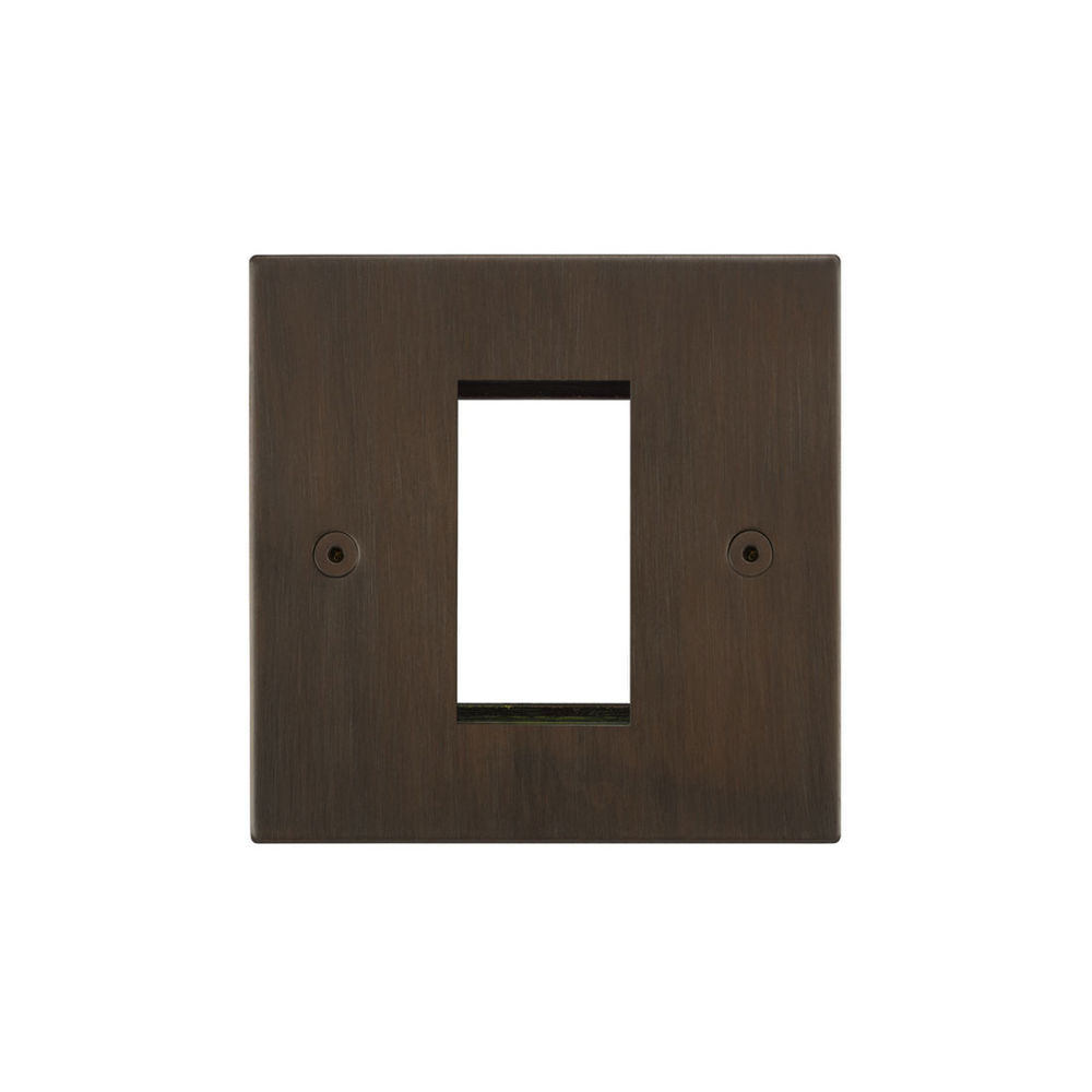 Horizon Square Euro Plate 1 gang Chocolate Bronze | Mr Resistor Lighting