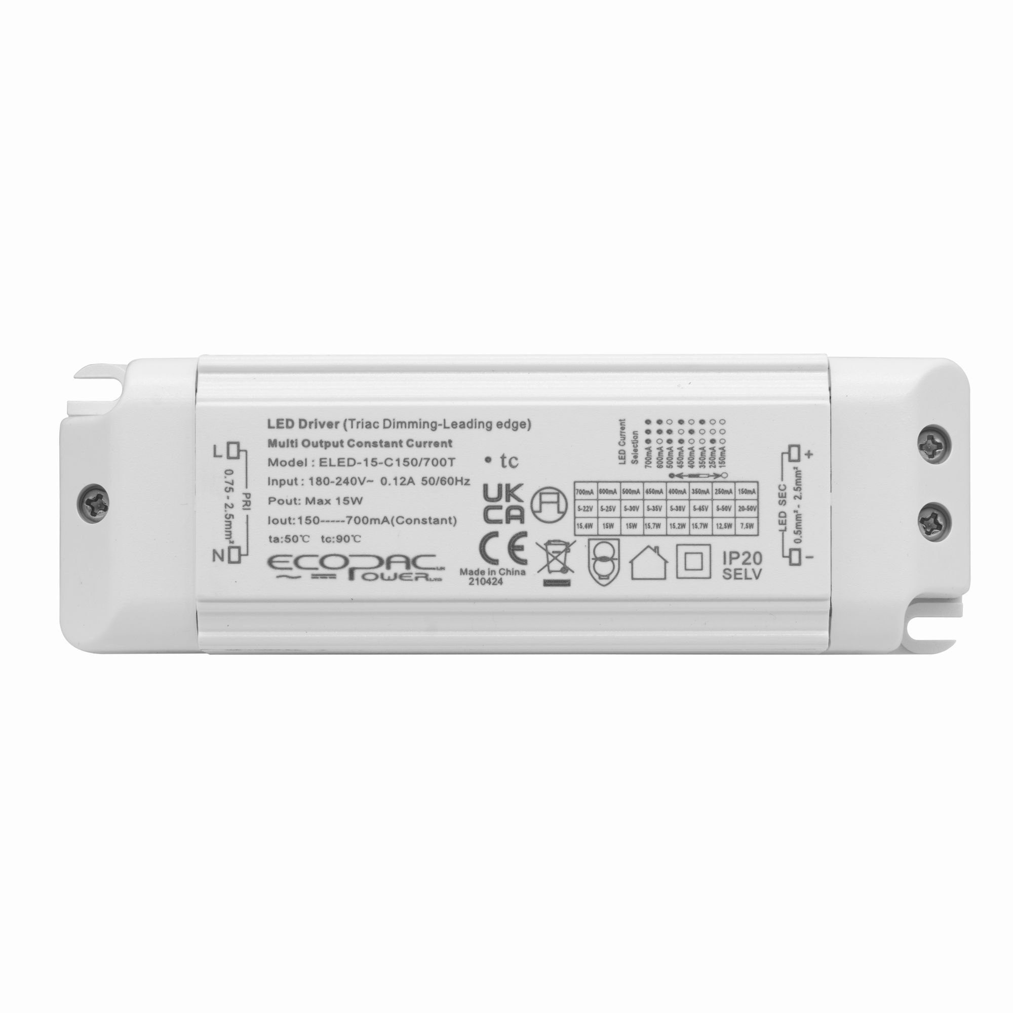ELED Dimmable Constant Current LED Driver 15W 24V | Mr Resistor Lighting