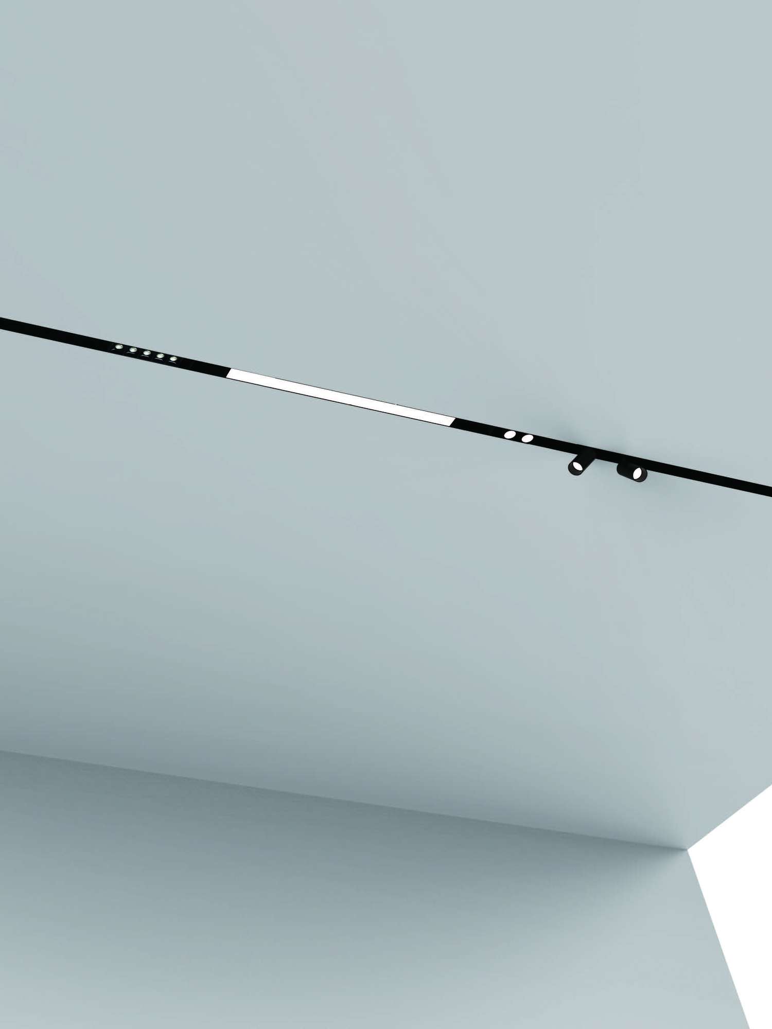 Slim Duet System Trimmed Recessed Track 24V Black 2100mm | Mr Resistor ...