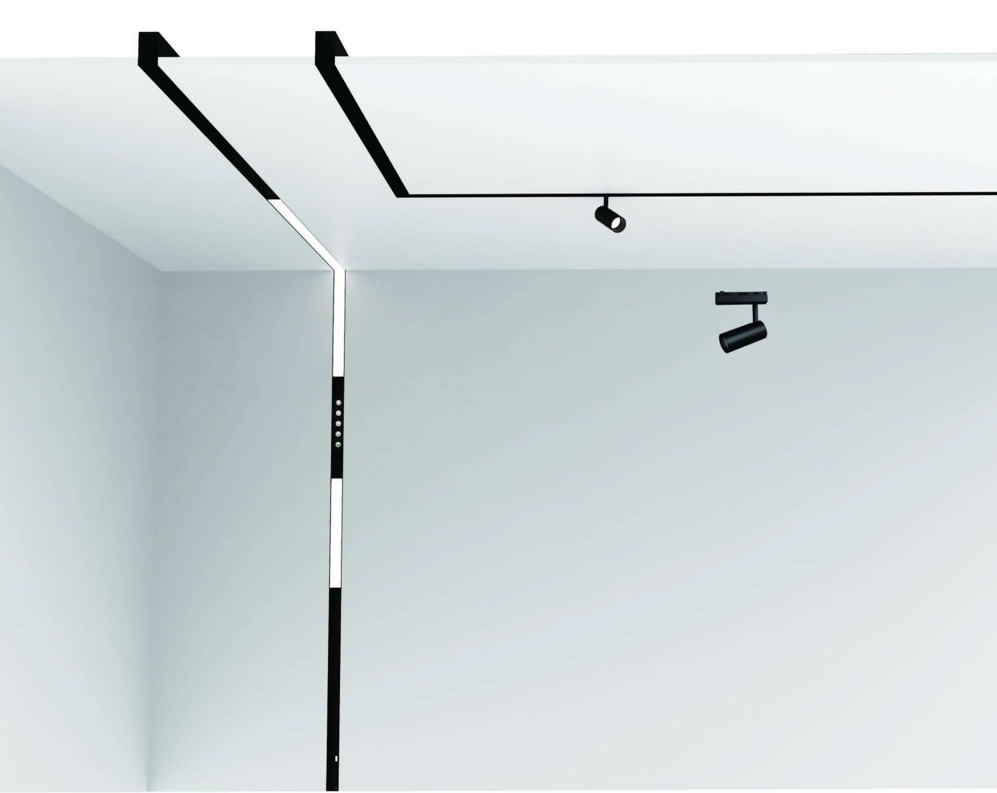 Slim Duet System Trimmed Recessed Track 24V Black 2100mm | Mr Resistor ...