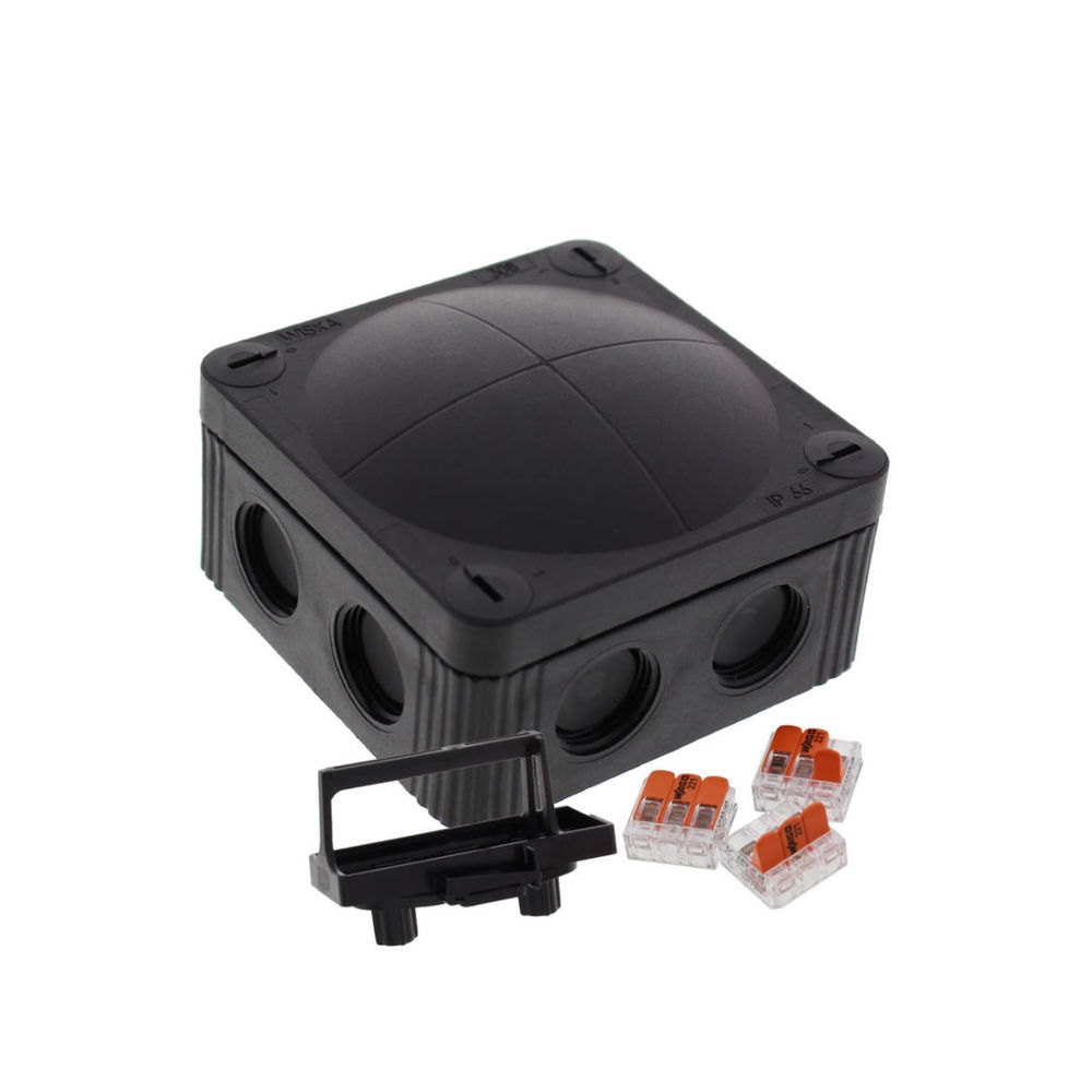 Waterproof Junction Box M20 with Terminal Block and 3 x WAGO 221-413 ...