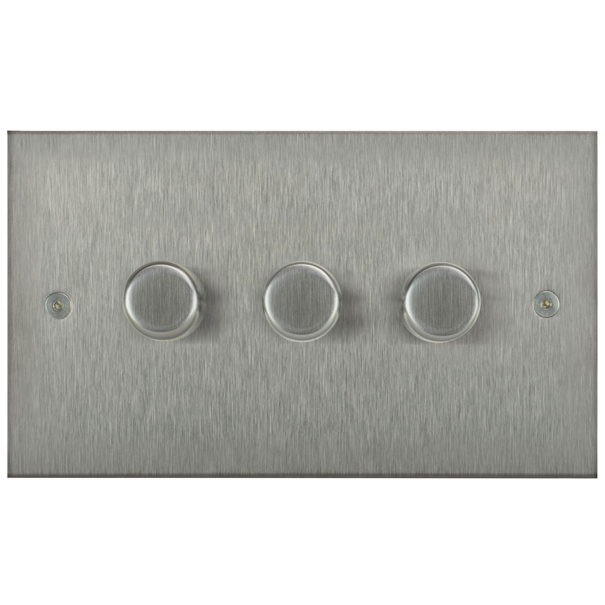 Horizon Square Dimmer Switch 3 gang 400 watt 2 way Satin Stainless ...