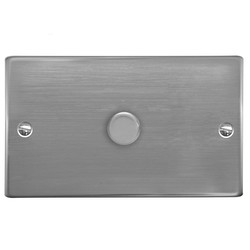 Dimmer Switch 1 gang 1000 watt 2 way Polished Stainless | Mr Resistor ...