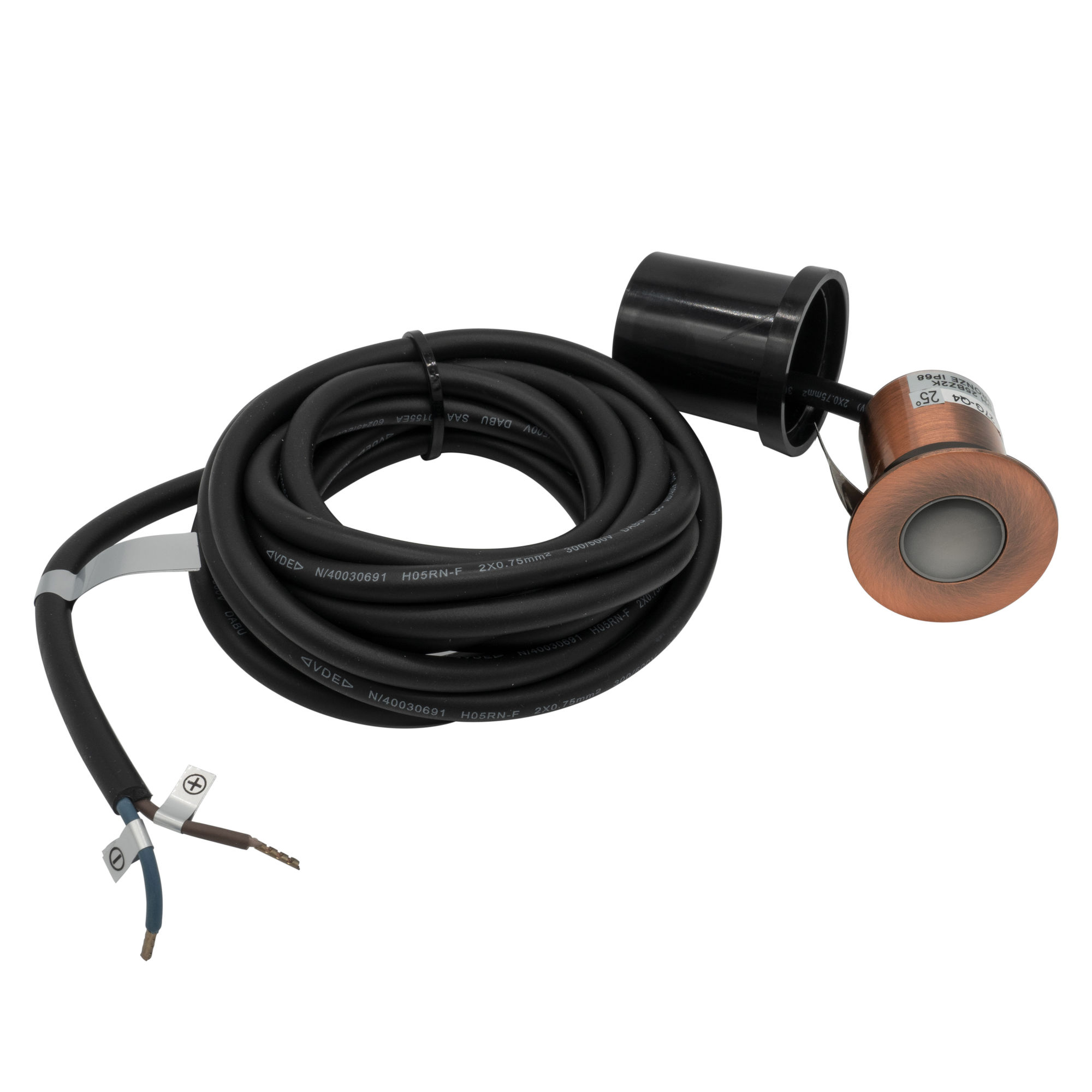 Phantom Frosted Mini Bronze Round Uplight 25° 700mA 2700K Warm White 3W ...