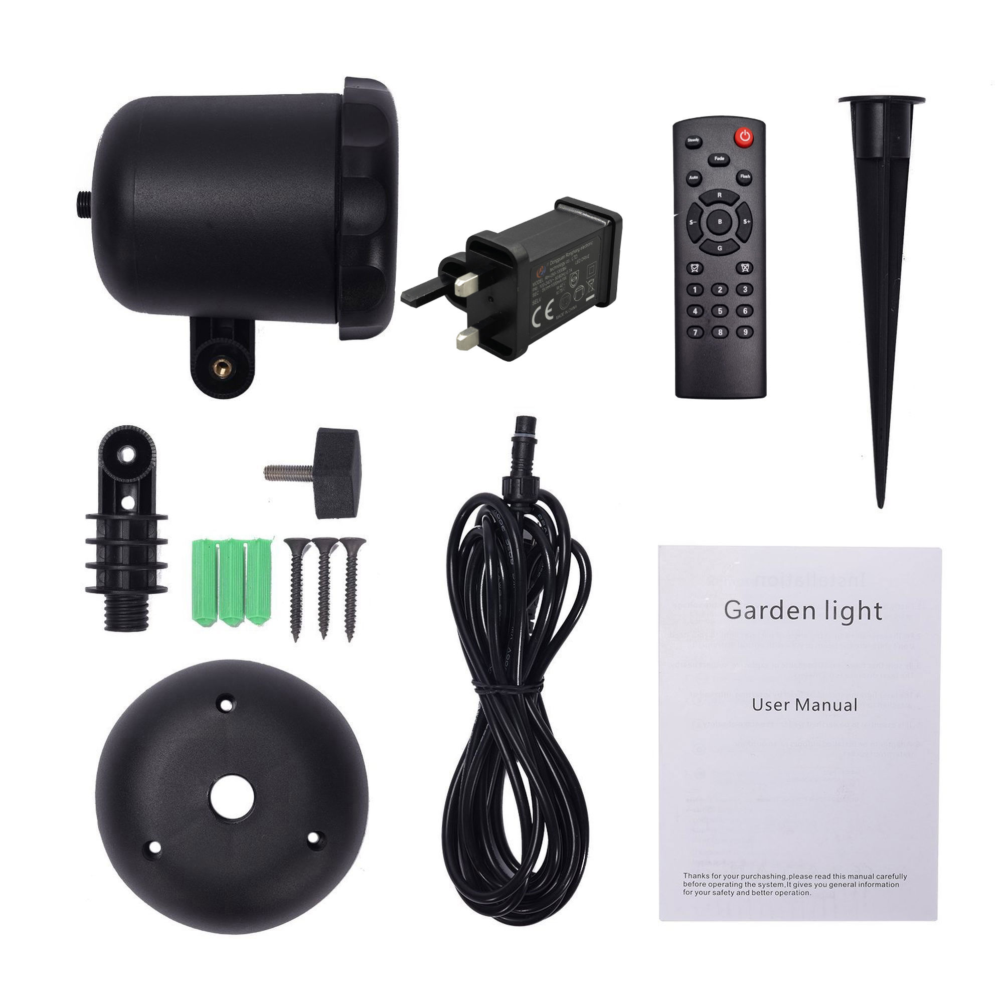 RGB Laser Christmas Projector 1 Motion Pattern Effects Wall & Spike ...