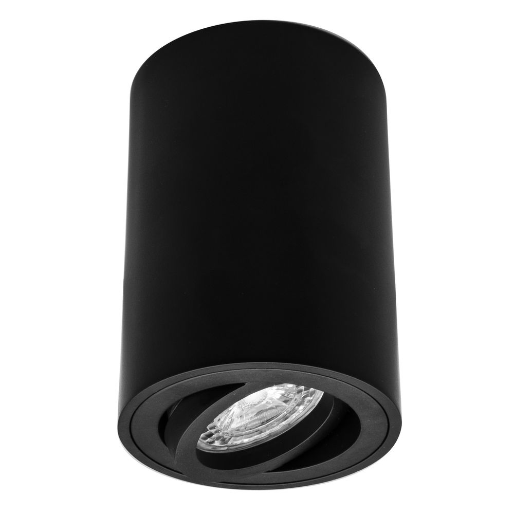 Rock Tube Spot Surface Downlight Adjustable 240V 50W Black | Mr ...
