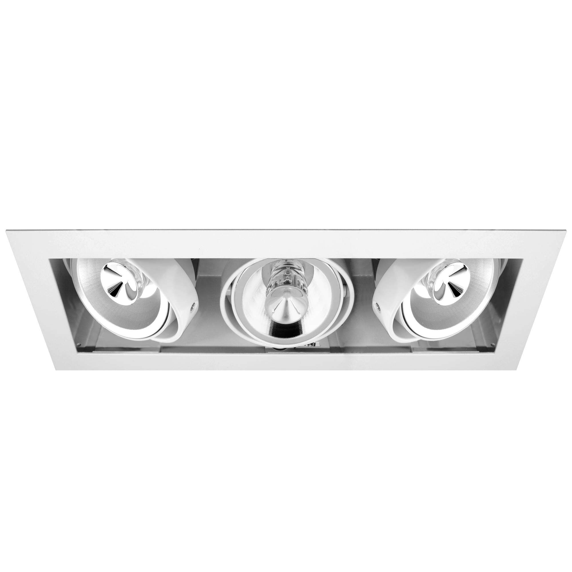 Grid Triple Downlight GU10 / AR70 240V 3 x 50W White | Mr Resistor Lighting