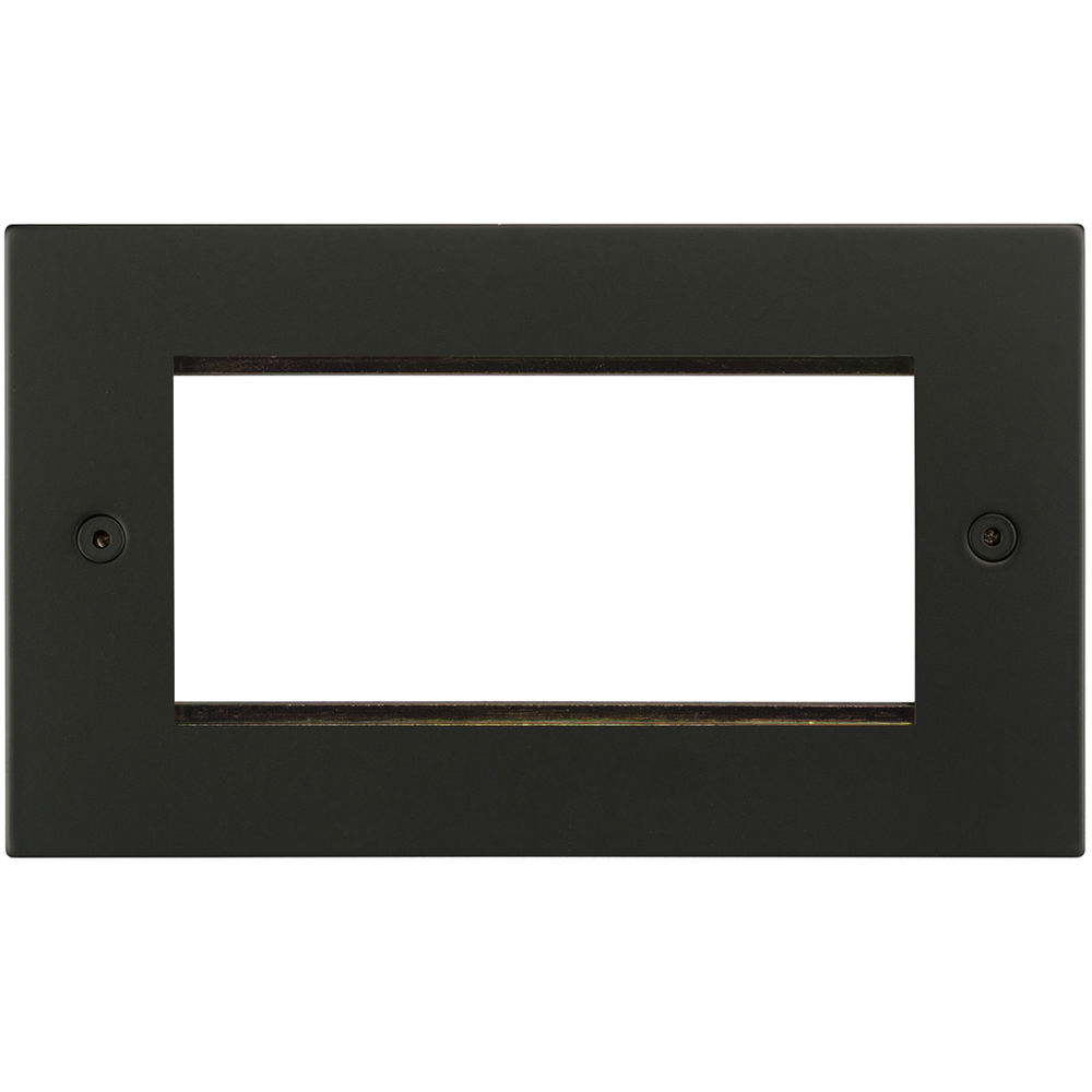 Horizon Square Euro Plate 4 Gang Euro Plate Matt Black | Mr Resistor ...