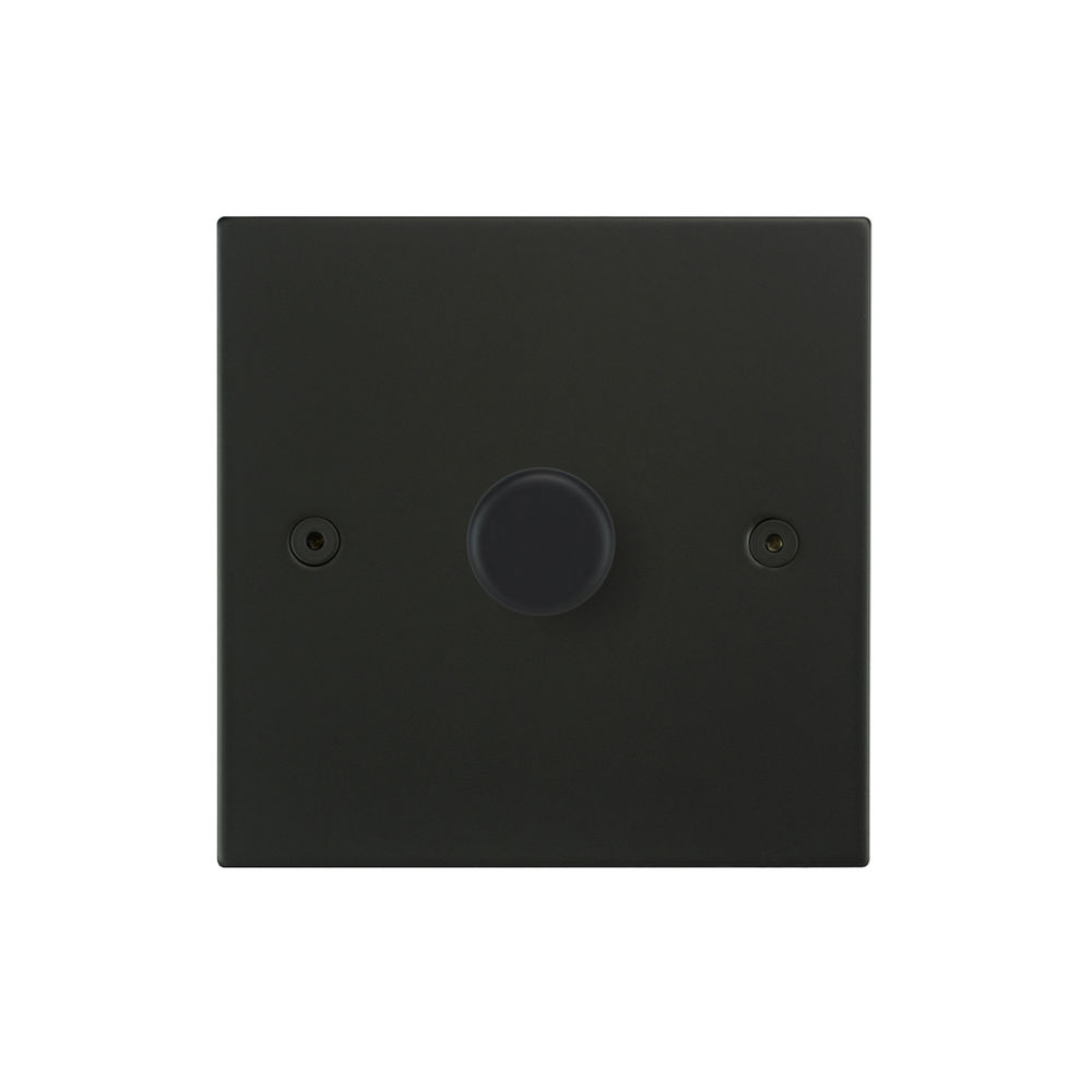 Horizon Square Dimmer Switch 1 gang 400 watt 2 way Matt Black | Mr ...