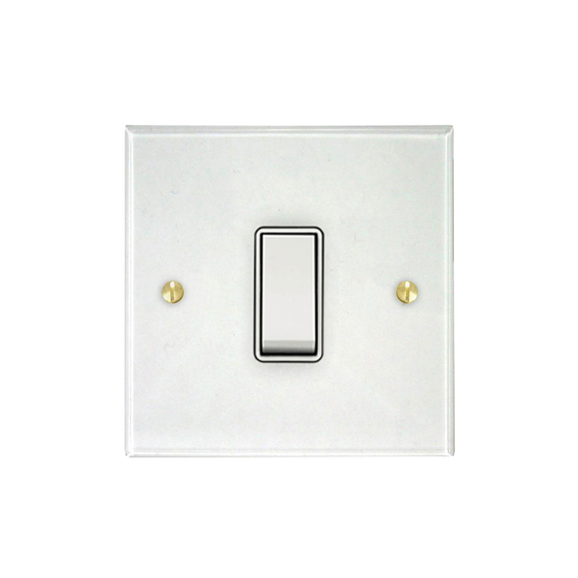 Prism Rocker Switch 1 gang 2 way + off retractable Clear Perspex | Mr ...