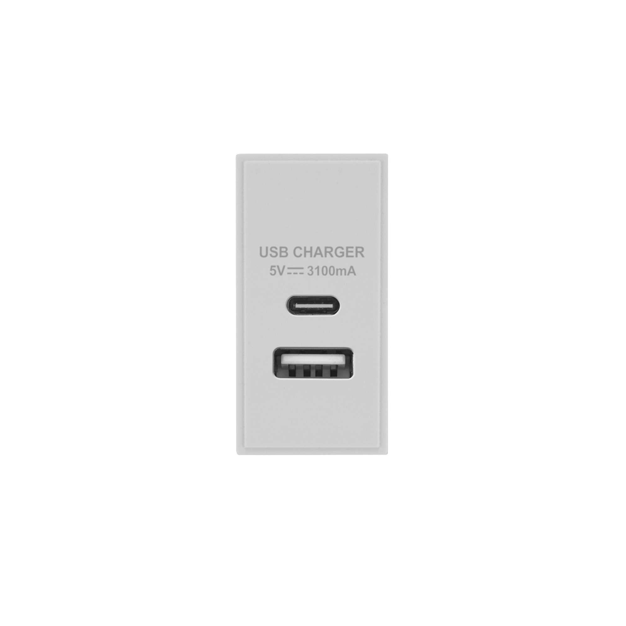 Euro USB A and USB Type C Charger Modules USB White | Mr Resistor Lighting