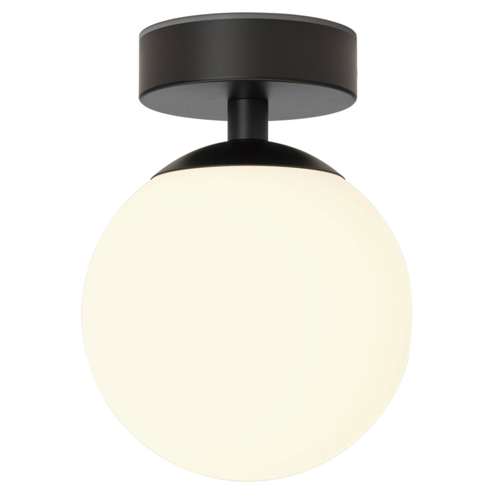Denver Flush Mount Ceiling Light 240V Matt Black 40W | Mr Resistor Lighting