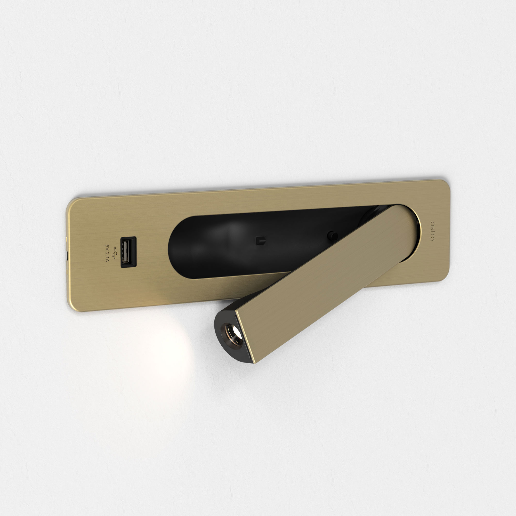 Keta LED USB Wall 240V 3.2W Matt Gold | Mr Resistor Lighting