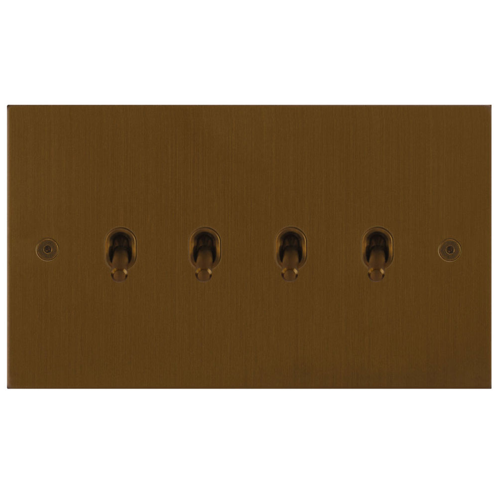 Horizon Square Contemporary Toggle Switch 4 gang 20 amp 2 way Antique ...