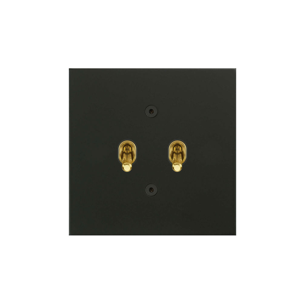 Horizon Square Contemporary Toggle Switch 2 gang 20 amp 2 way Matt ...