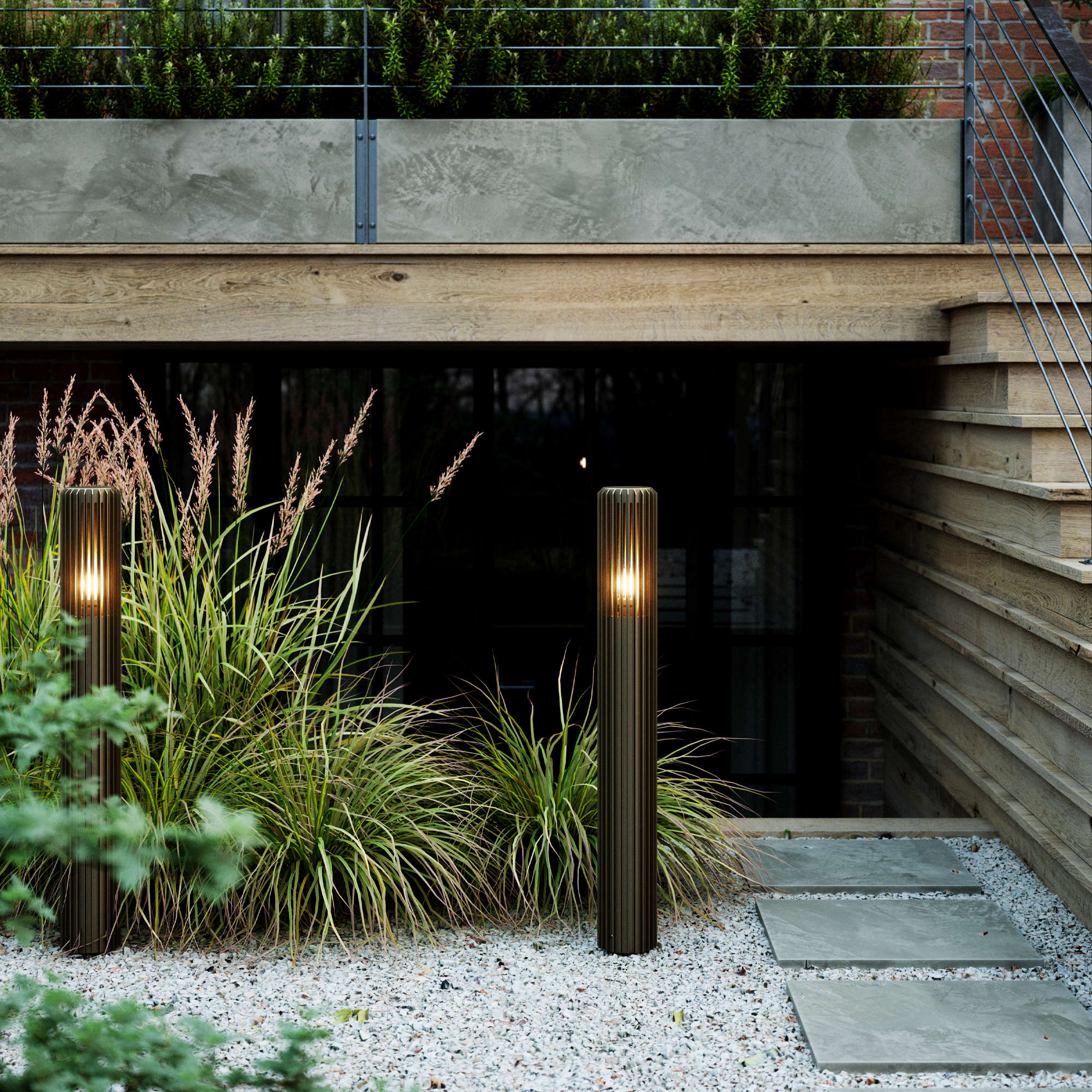 Aludra 45 Bollard Light 15W Black | Mr Resistor Lighting