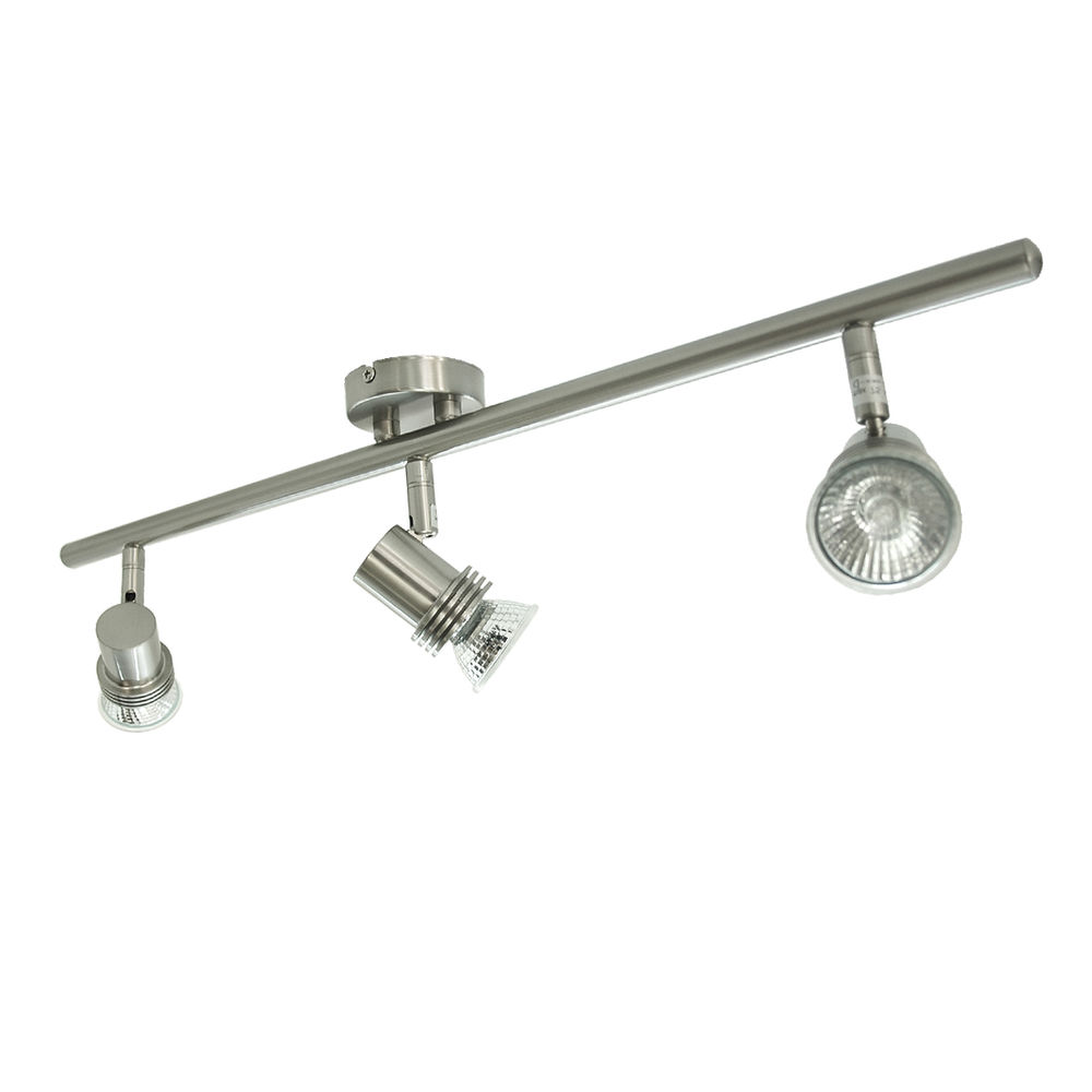 Space Track 3 240V 3 x 50W Nickel | Mr Resistor Lighting