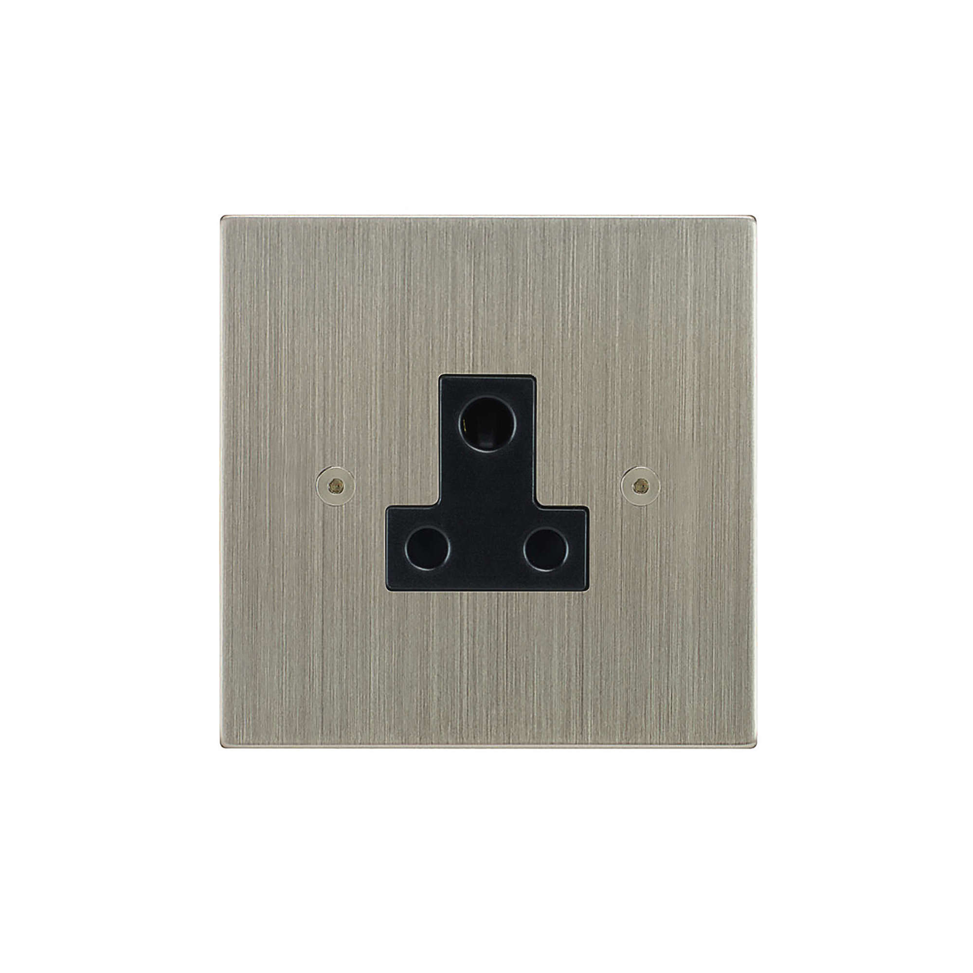 Horizon Square Light Socket 1 gang 5 amp unswitched socket outlet Satin ...