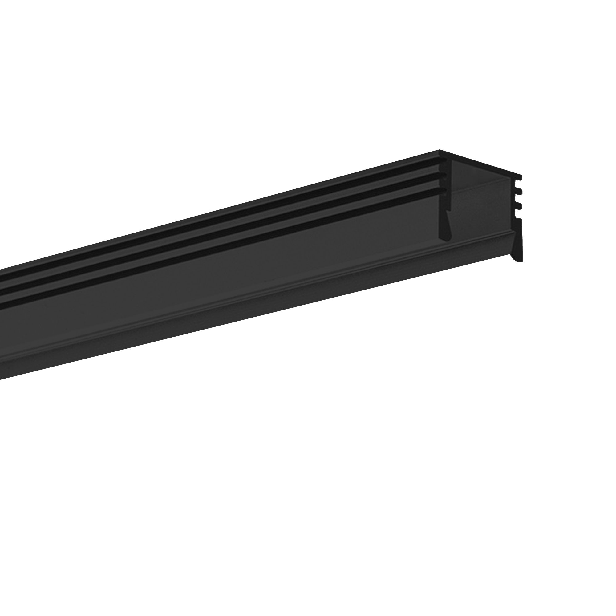 Maxi Surface Extrusion Profile Anodised Black 1000m | Mr Resistor Lighting