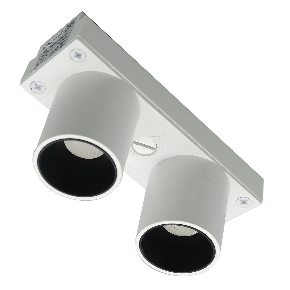 Slim Duet System LED Double Downlight 35° White 2x5.3W 3000K Warm White ...