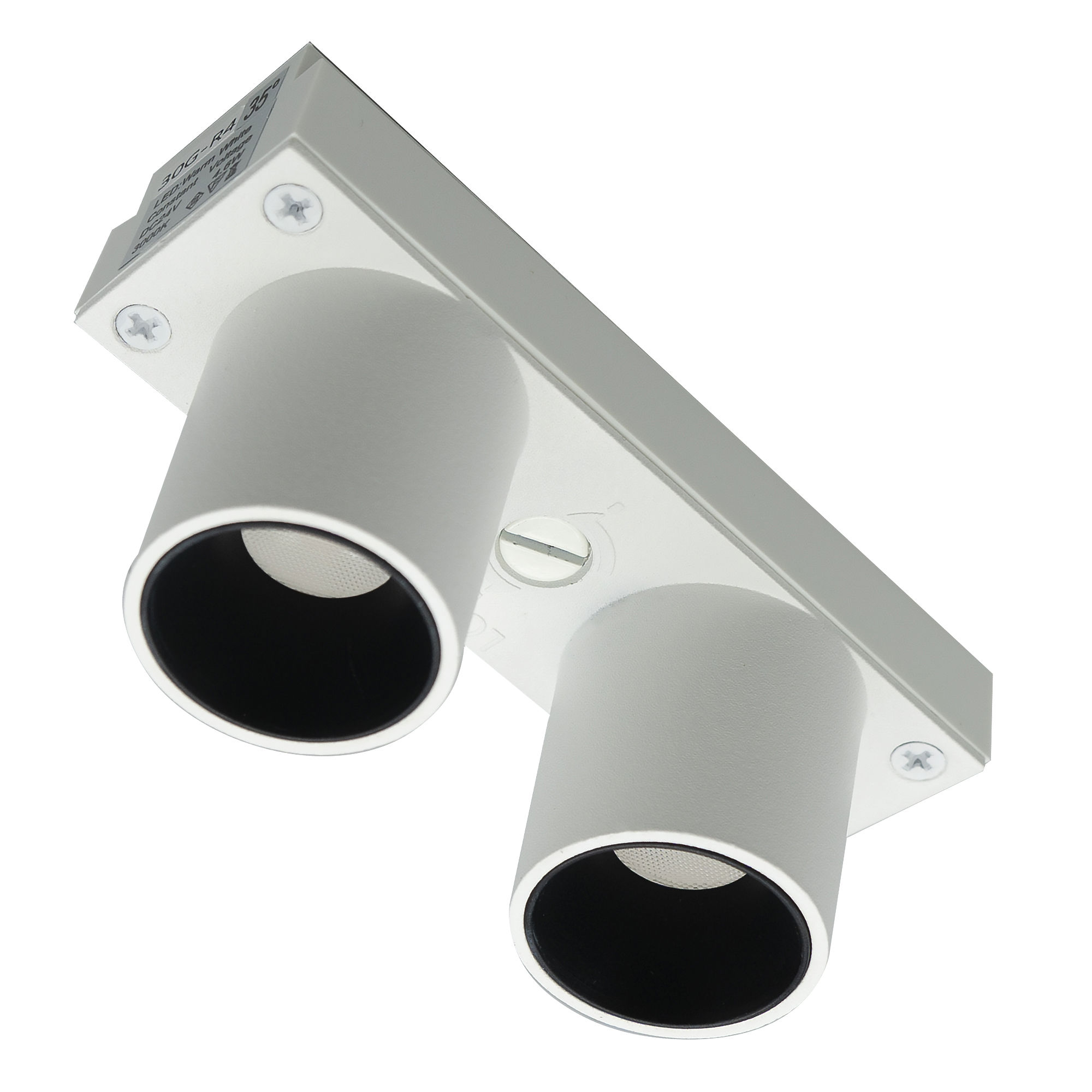 Slim Duet System LED Double Downlight 35° White 5.3W 3000K Warm White ...