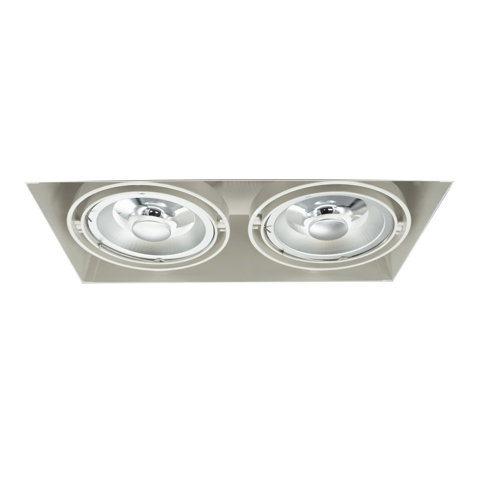 Grid Trimless Double LED GU10 / ES111 Downlight 240V 2 x 50W White | Mr ...