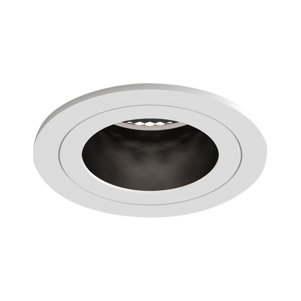 Pinhole Trimmed Slimline Round Fixed Fire-Rated IP65 Downlight 6W White ...
