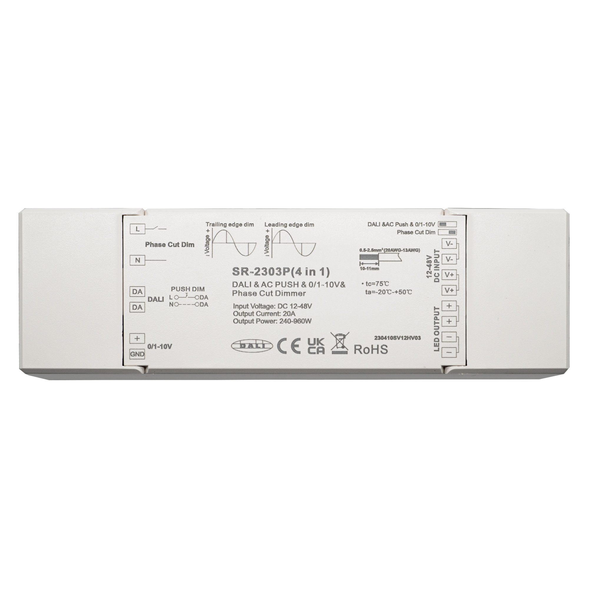 LED Dimmable Interface 4 In 1 DALI 2 + Push + Phase Cut + 0-10V Inputs ...