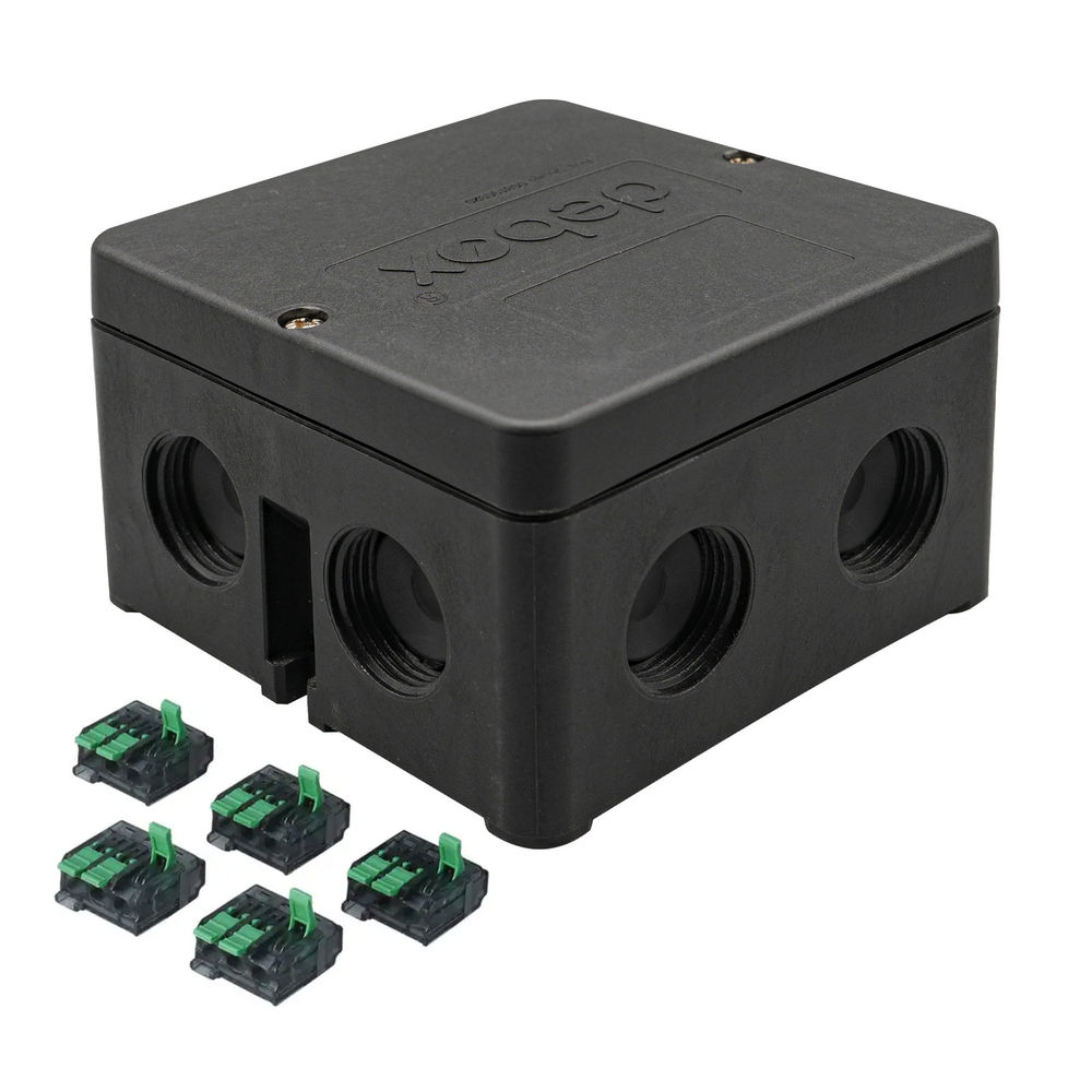 Waterproof Junction Box Debox 11 with 5 x Connectors (85mm) 10 Way ...