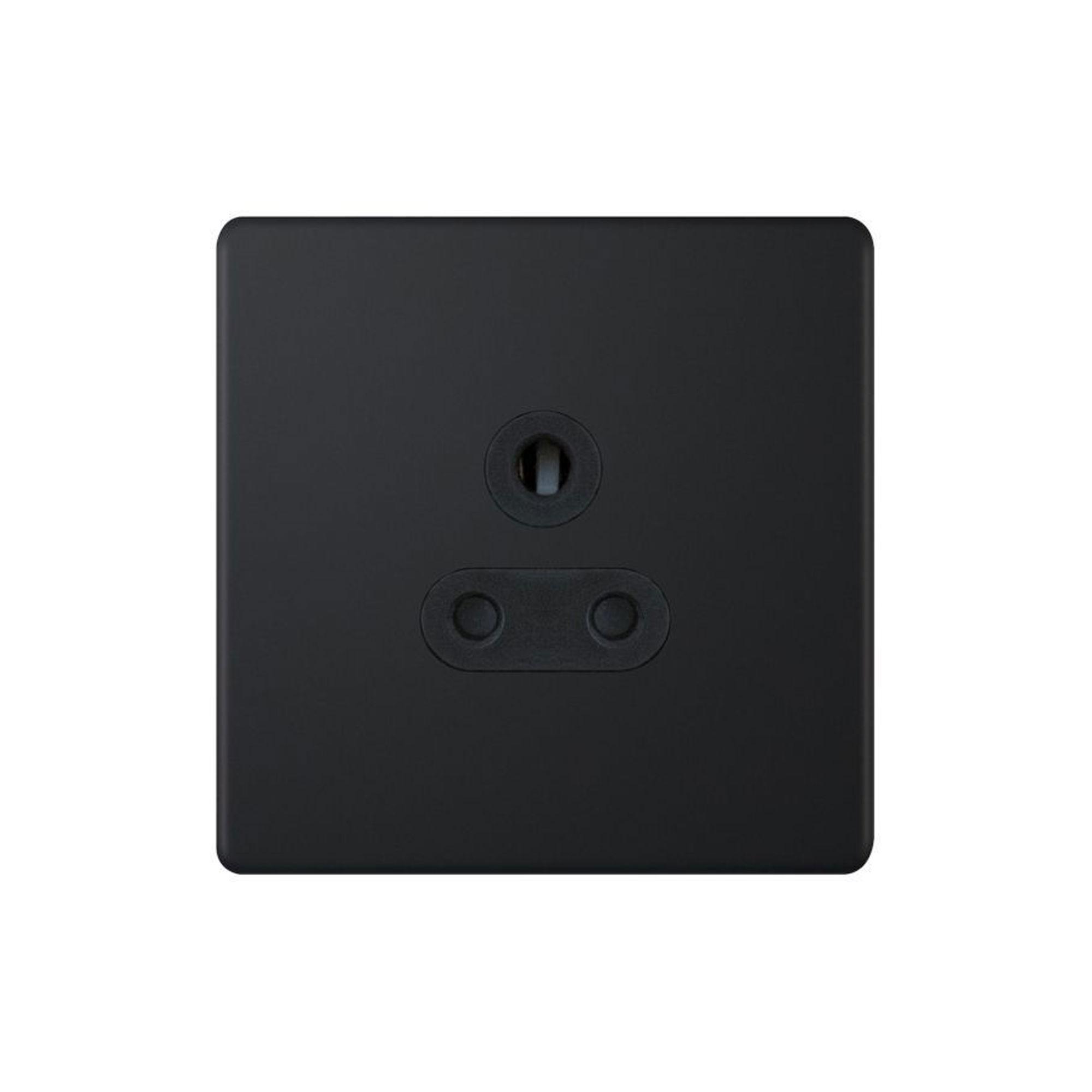 Wall Socket Screwless 1 gang unswitched 5A Mat Black | Mr Resistor Lighting