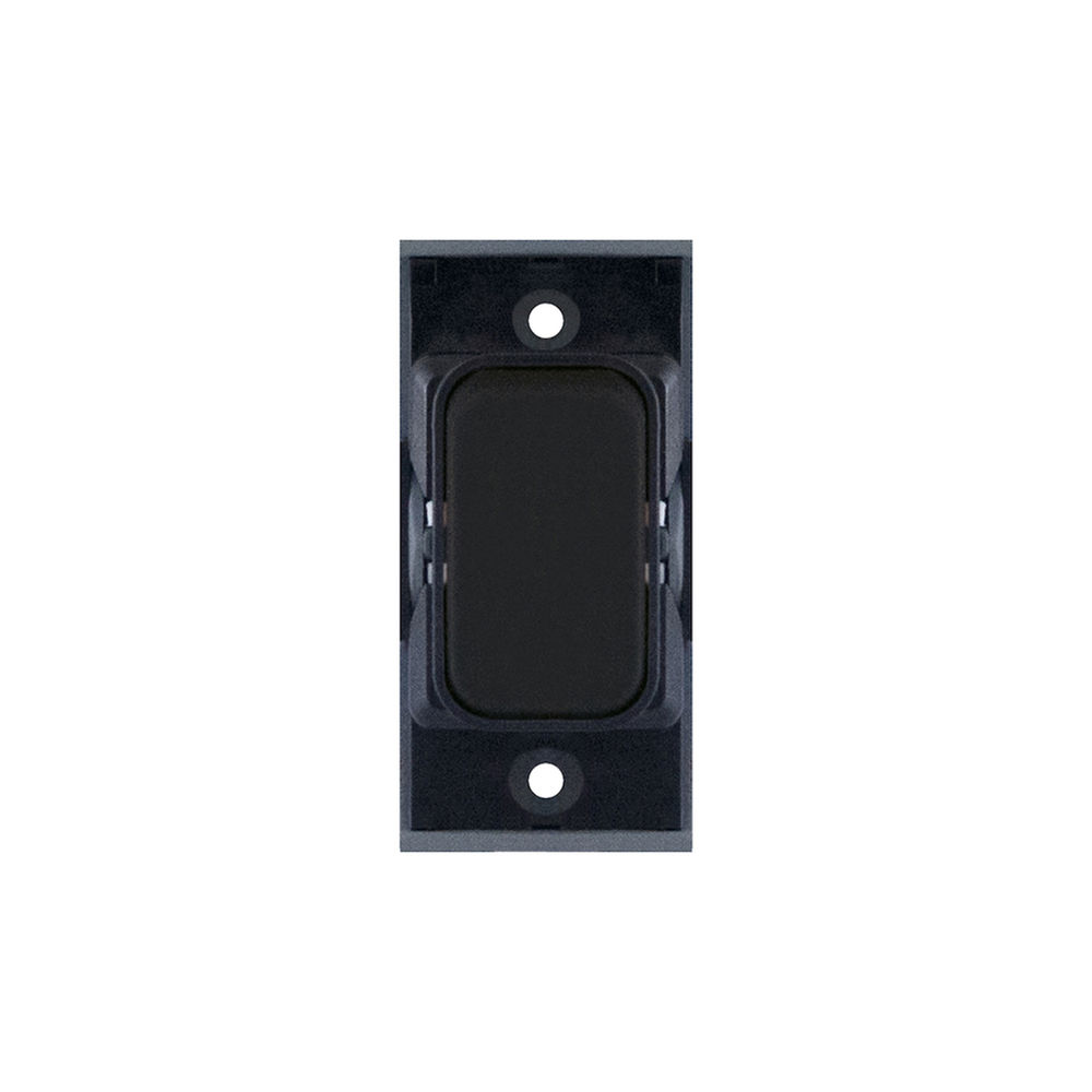 Screwless Rocker Switch Module 2 Way 10A Matt Black | Mr Resistor Lighting
