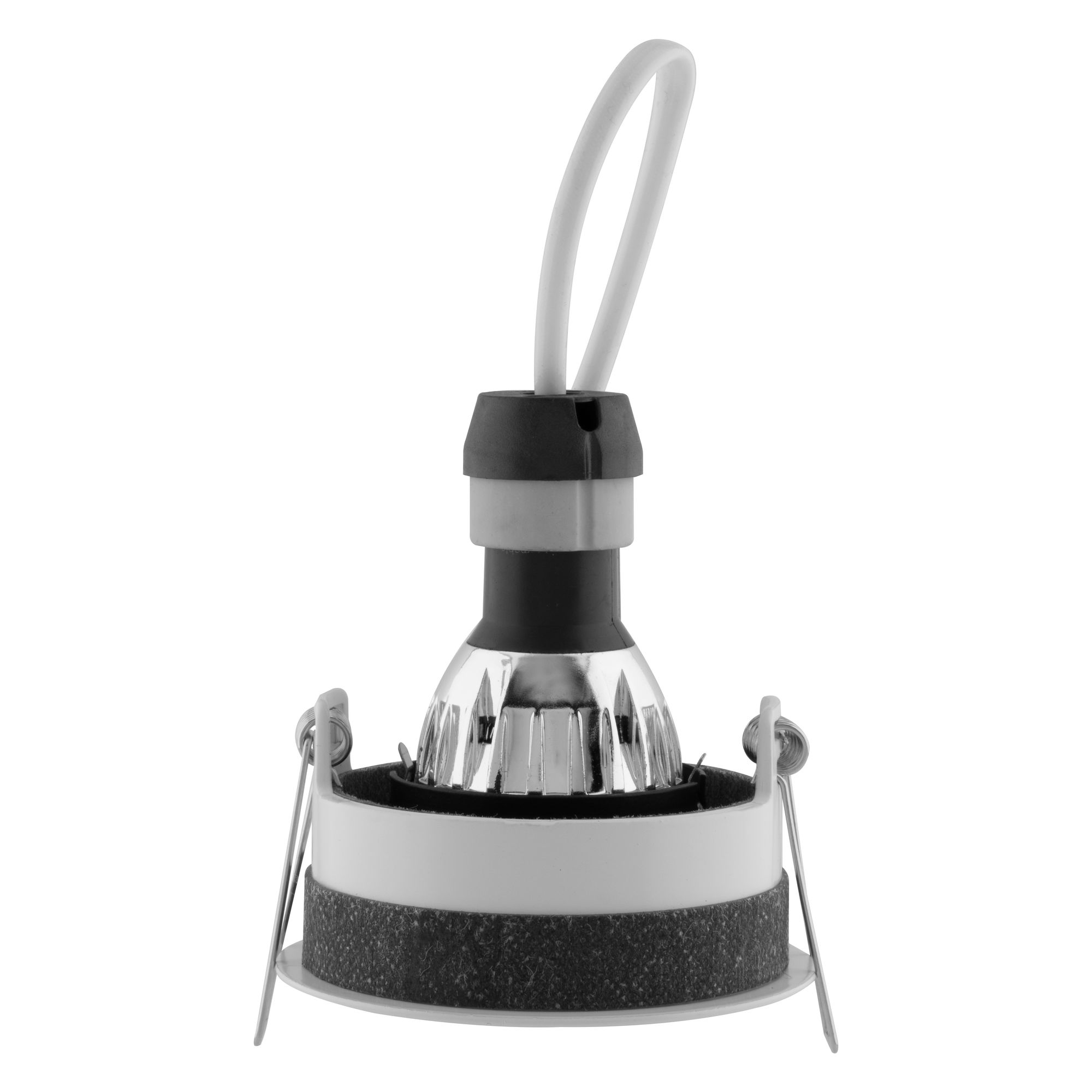 Rock 'n' Roll Fixed Fire-rated IP54 Black Baffle Downlight GU10 240V ...