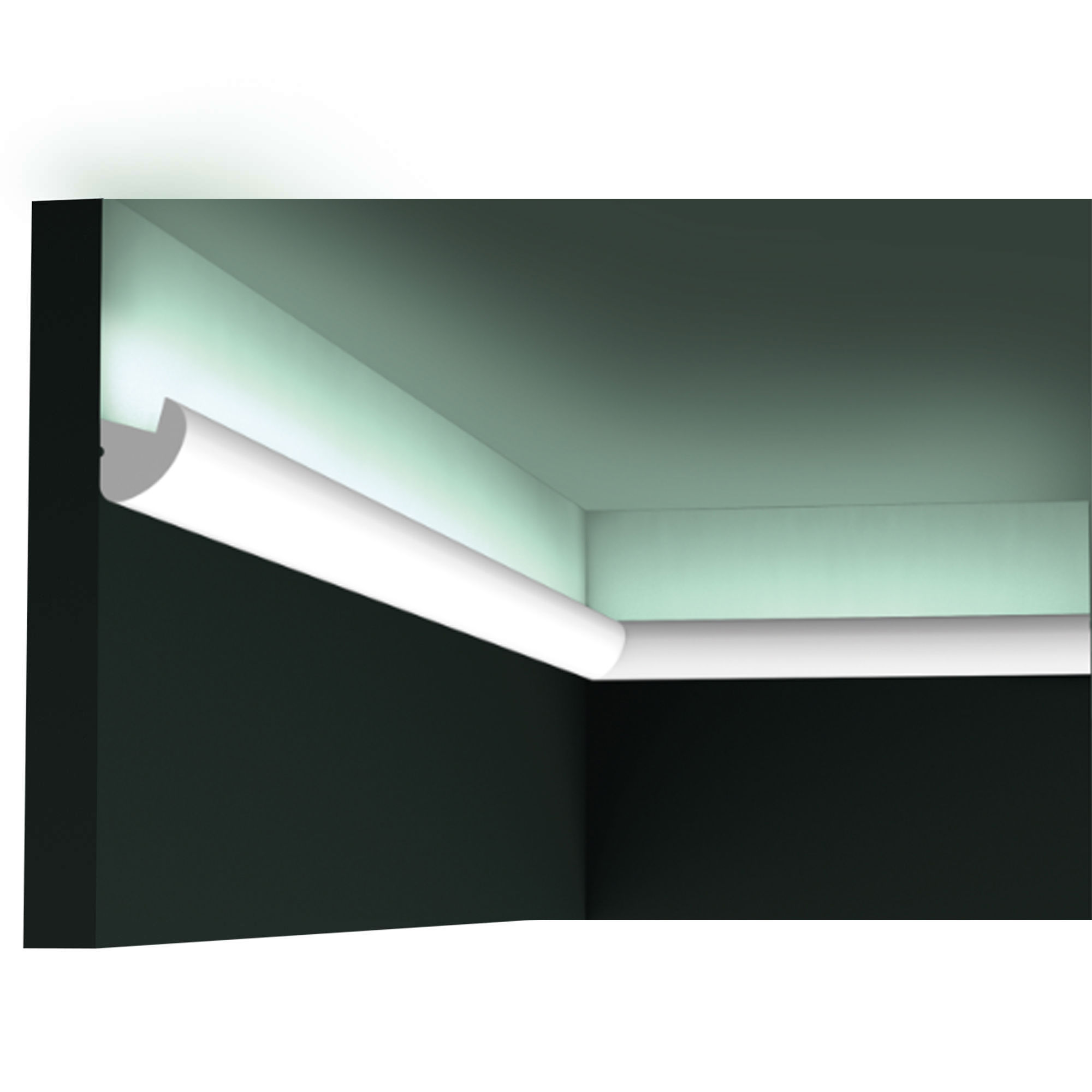 Rounded Cornice Coving Moulding Extrusion Profile Plastic 2000mm | Mr ...