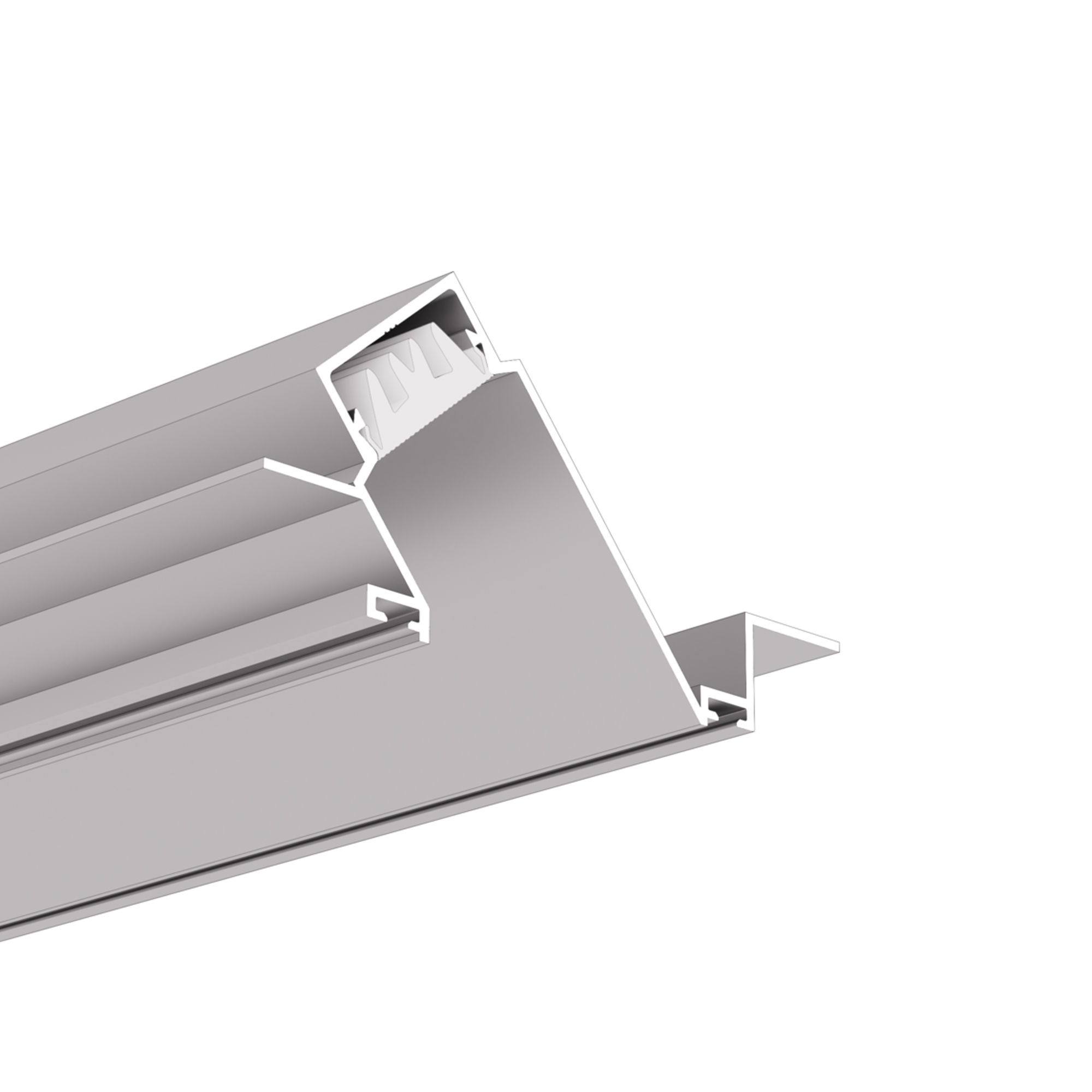 Dipoket Recessed Extrusion Profile 2000mm Aluminium | Mr Resistor Lighting