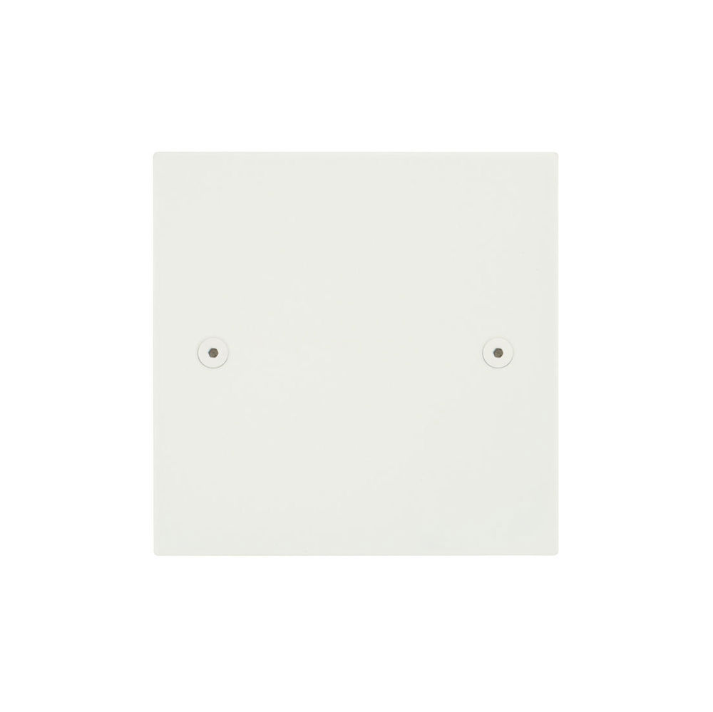 Horizon Square Blank Plate 1 Gang Plate Matt White | Mr Resistor Lighting