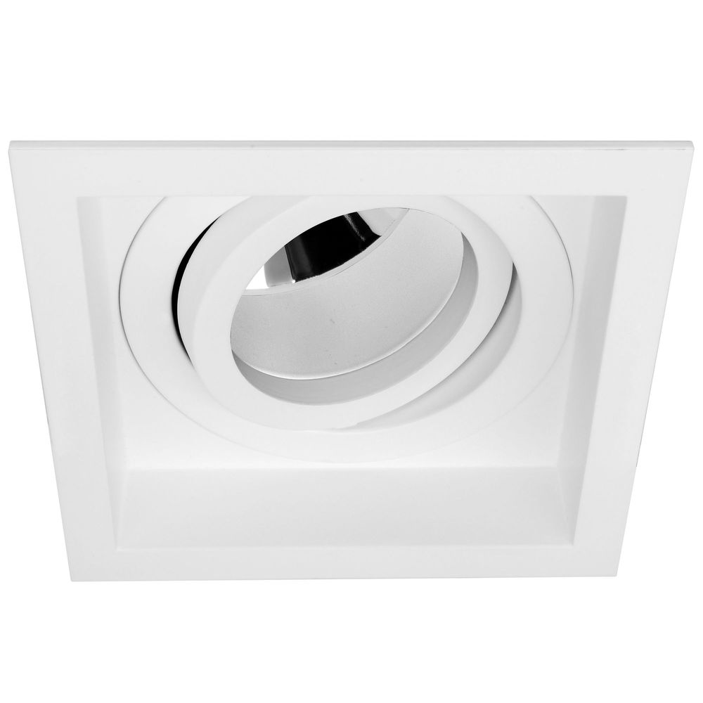 Rock 'n' Roll Square Adjustable White Baffle Downlight GU10 240V 50W ...
