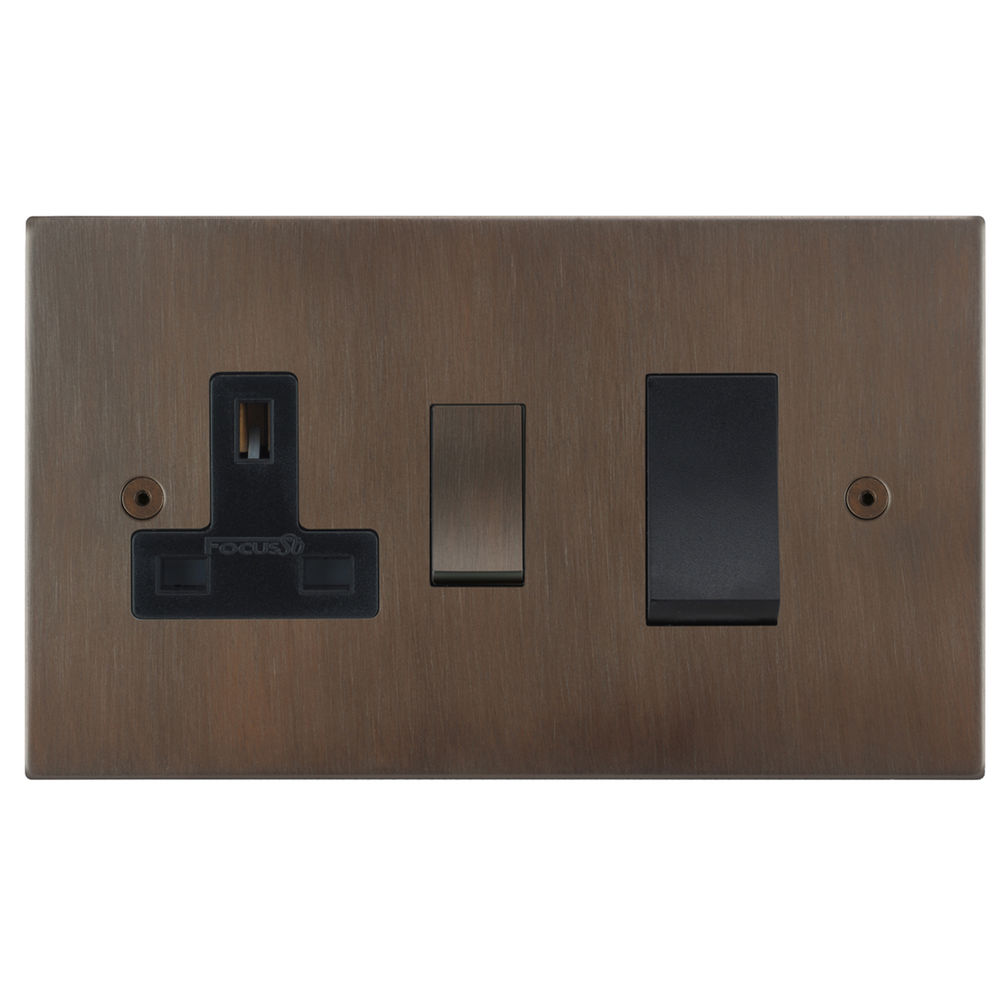Horizon Square Cooker Switch 1 gang 45 amp socket outlet Chocolate ...