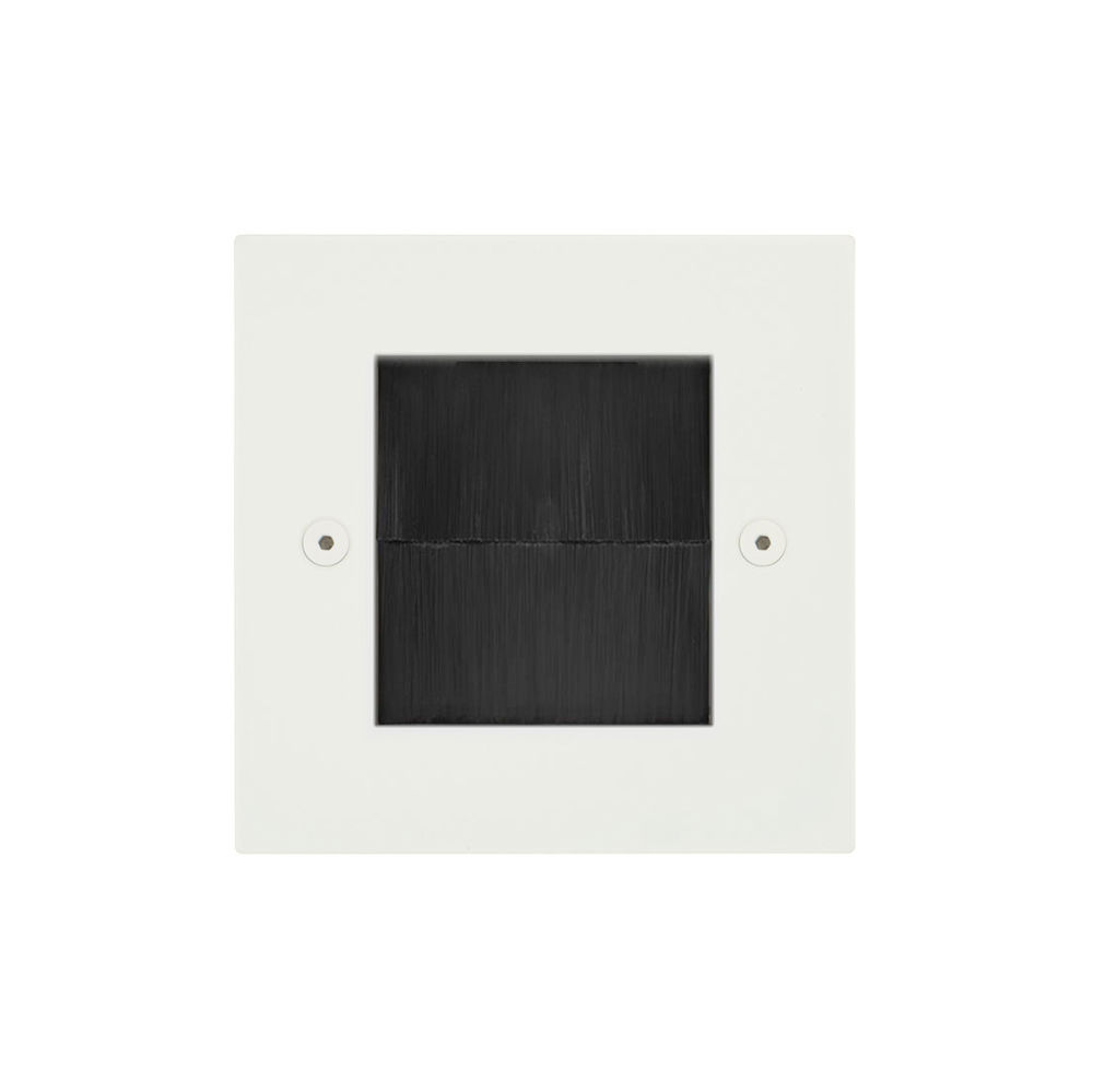 Horizon Square Brush Plate Single Brush Primed White | Mr Resistor Lighting