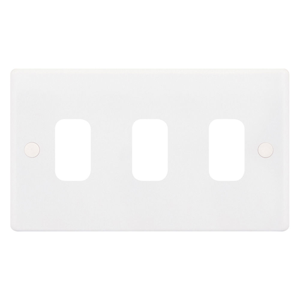 Modular Plate 3 gang White | Mr Resistor Lighting